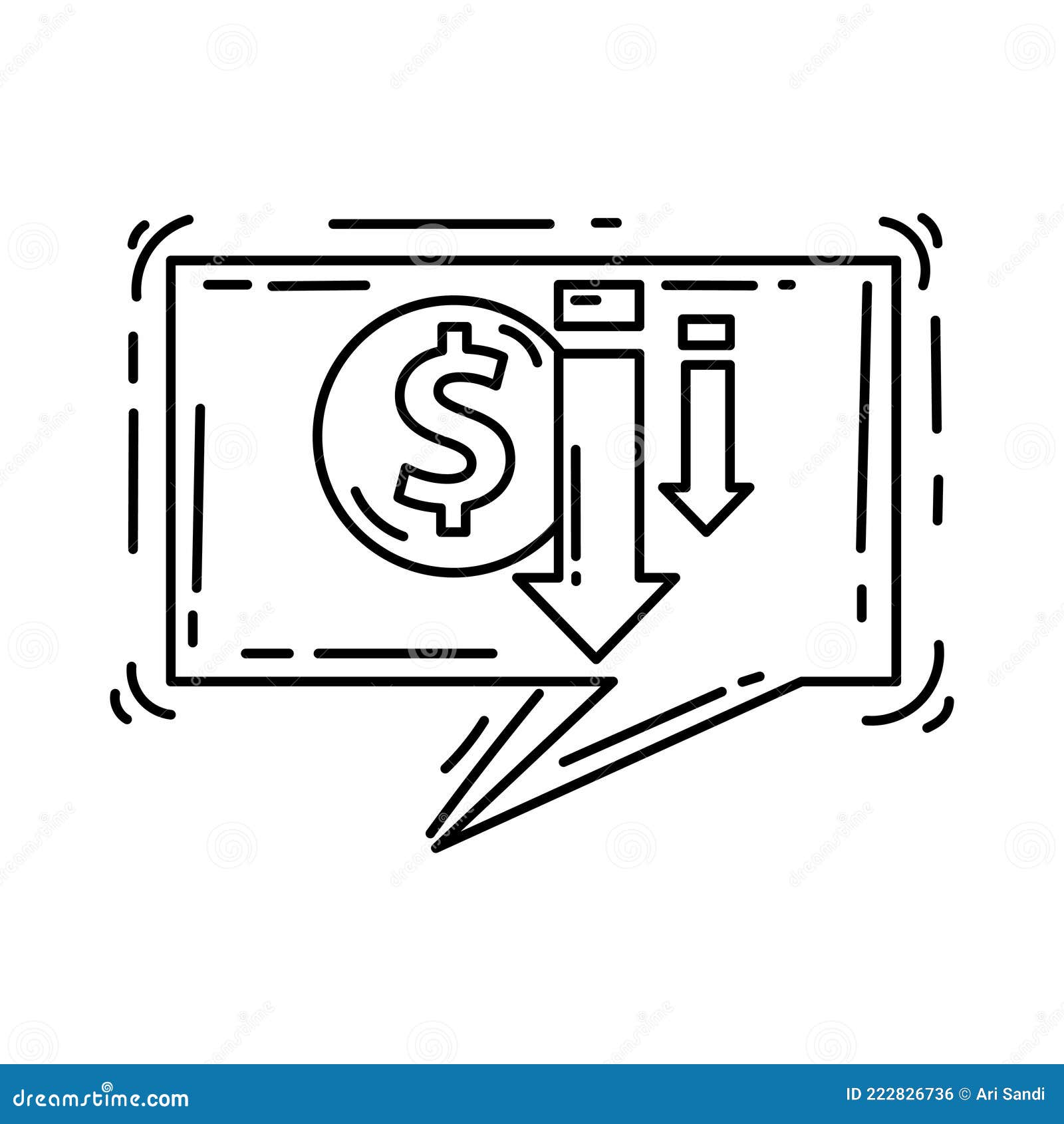 Ecommerce Bargain Icon. Hand Drawn Icon Set, Outline Black, Doodle Icon, Vector Icon Stock ...