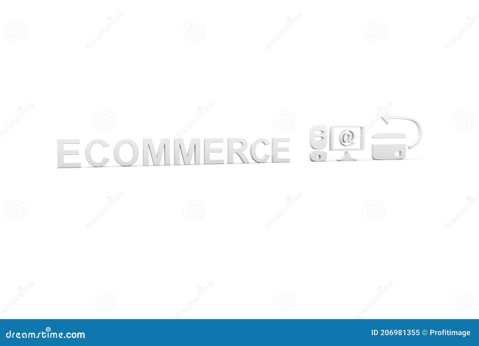 ECOMMERCE Concept White Background Stock Illustration - Illustration of ...