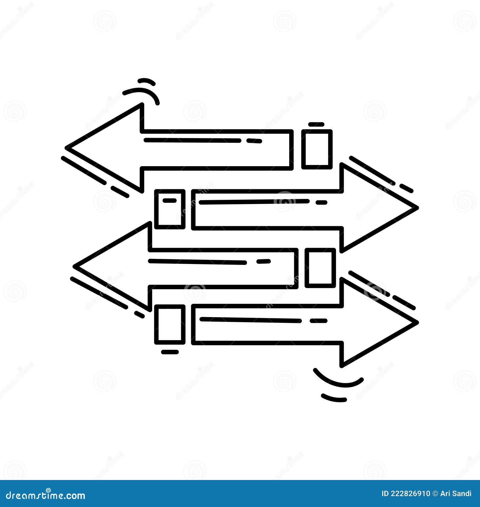 Ecommerce Connection Icon. Hand Drawn Icon Set, Outline Black, Doodle ...