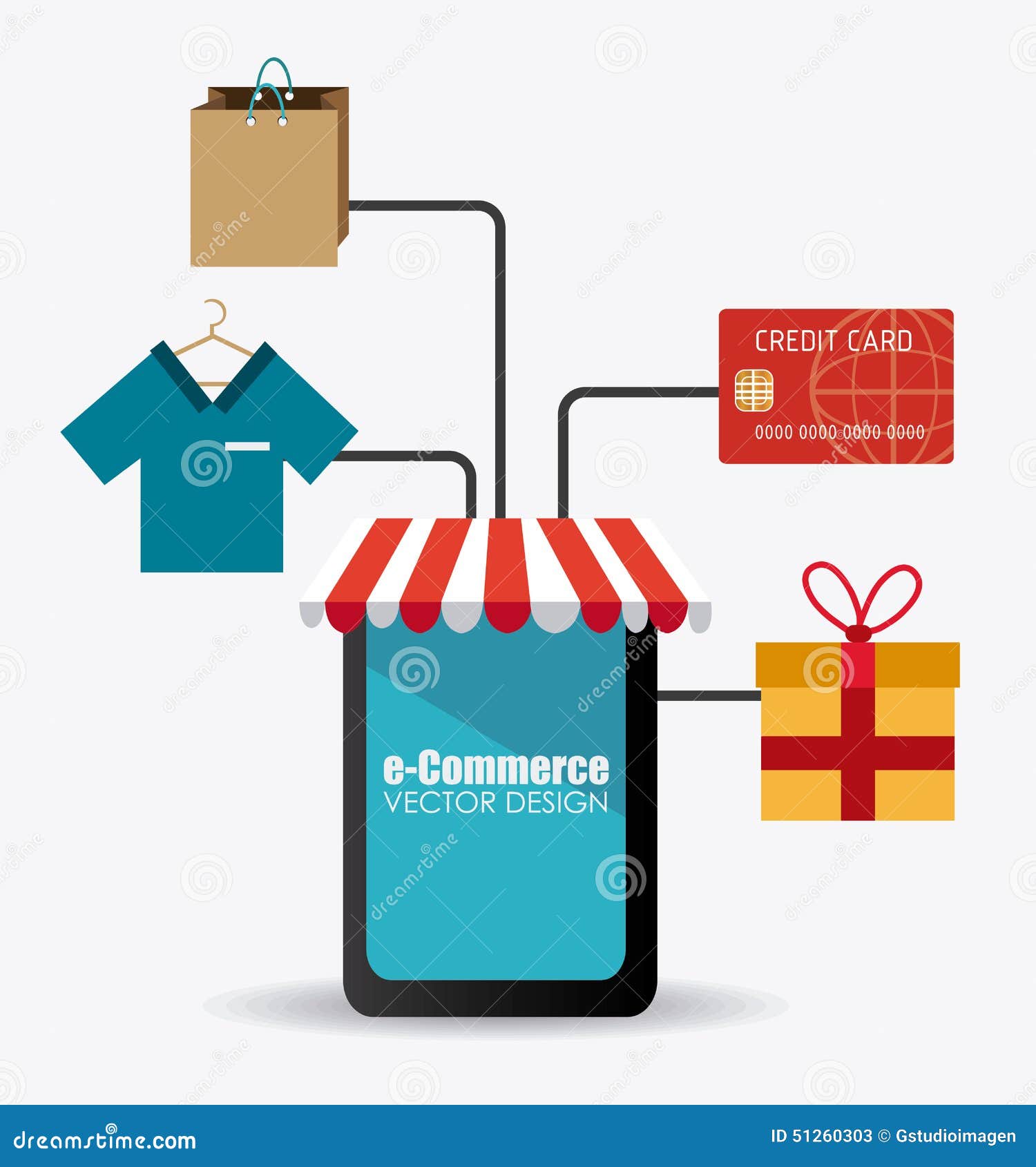 Ecommerce Design, Vector Illustration. Stock Vector - Illustration of ...