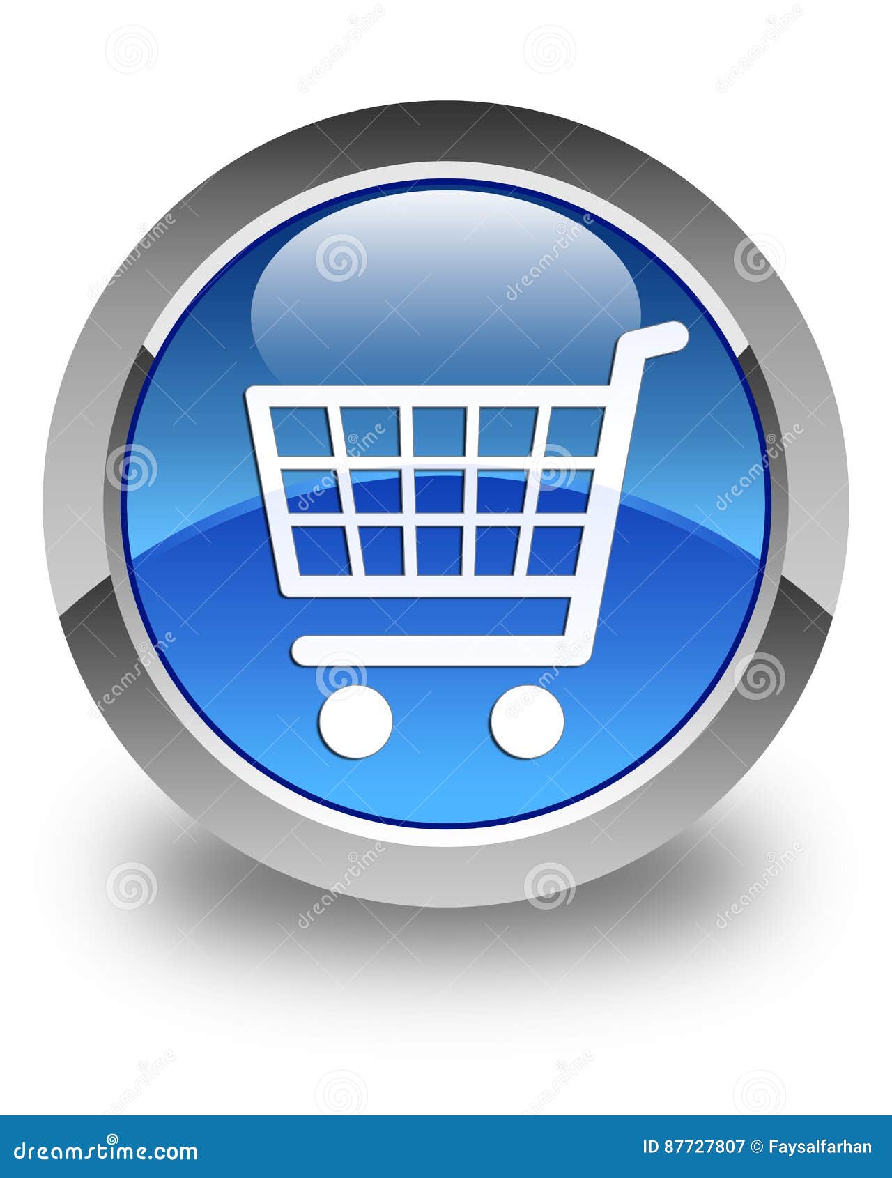Ecommerce Icon Glossy Blue Round Button Stock Illustration ...