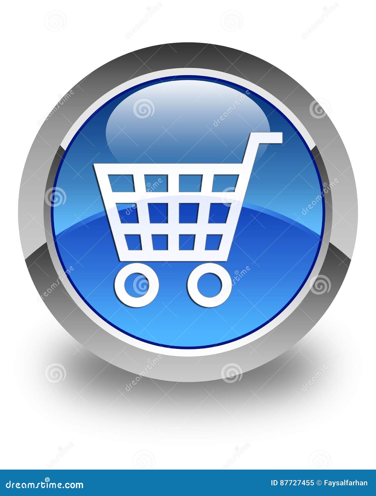 Ecommerce Icon Glossy Blue Round Button Stock Illustration ...