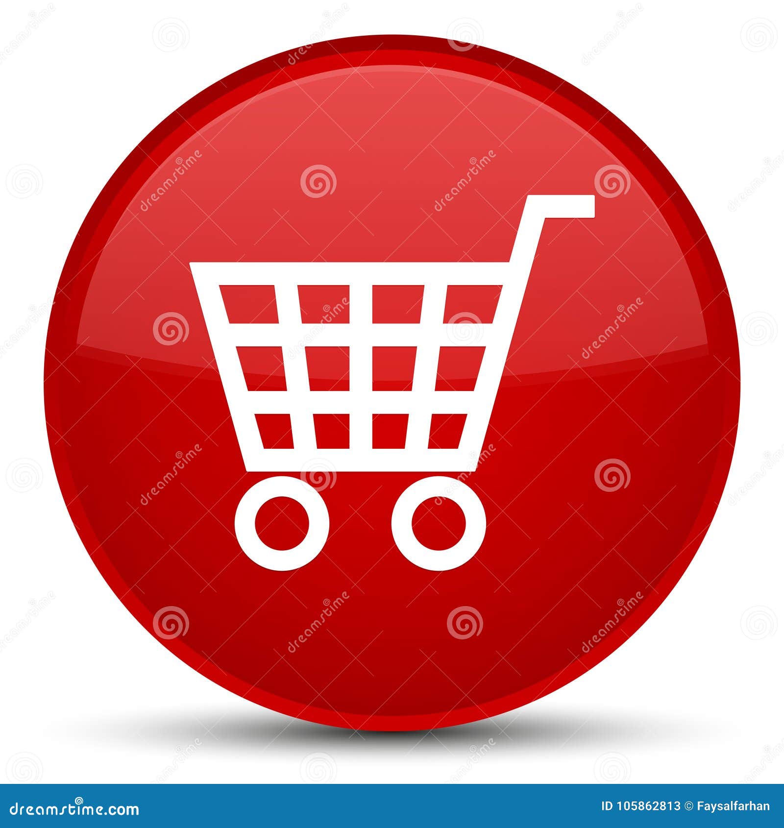 Ecommerce Icon Special Red Round Button Stock Illustration ...