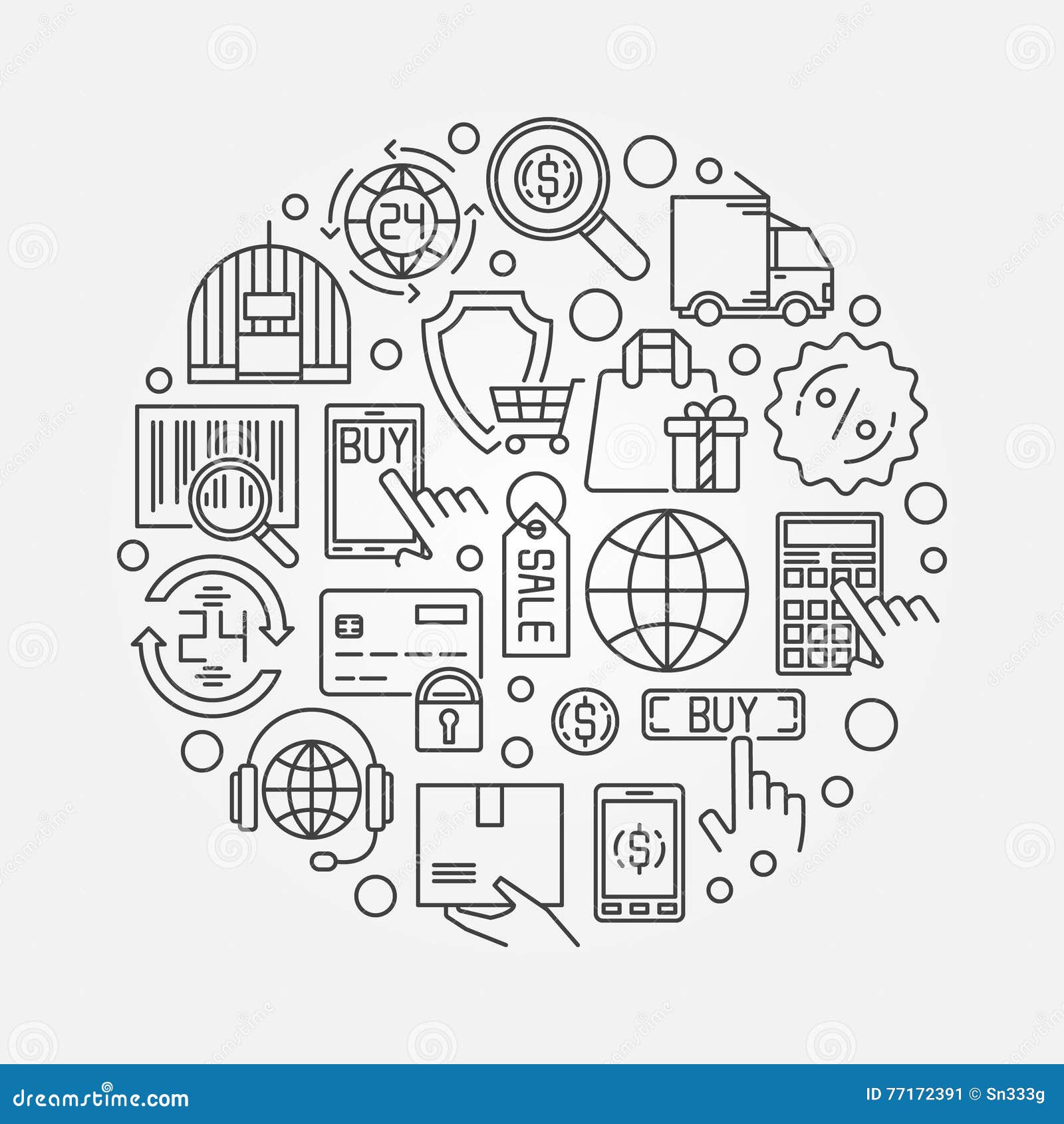Ecommerce Linear Icons, Signs, Symbols Vector Line Illustration Set ... Ecommerce Linear Icons, Signs, Symbols Vector Line Illustration Set ...