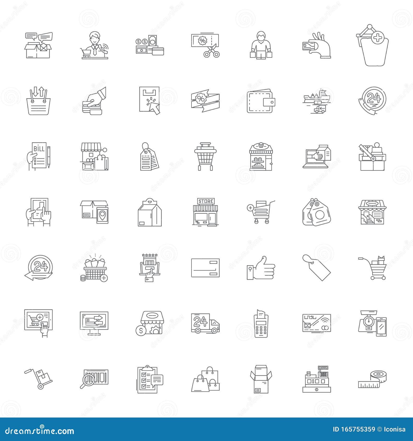 Ecommerce Linear Icons, Signs, Symbols Vector Line Illustration Set ... Ecommerce Linear Icons, Signs, Symbols Vector Line Illustration Set ...