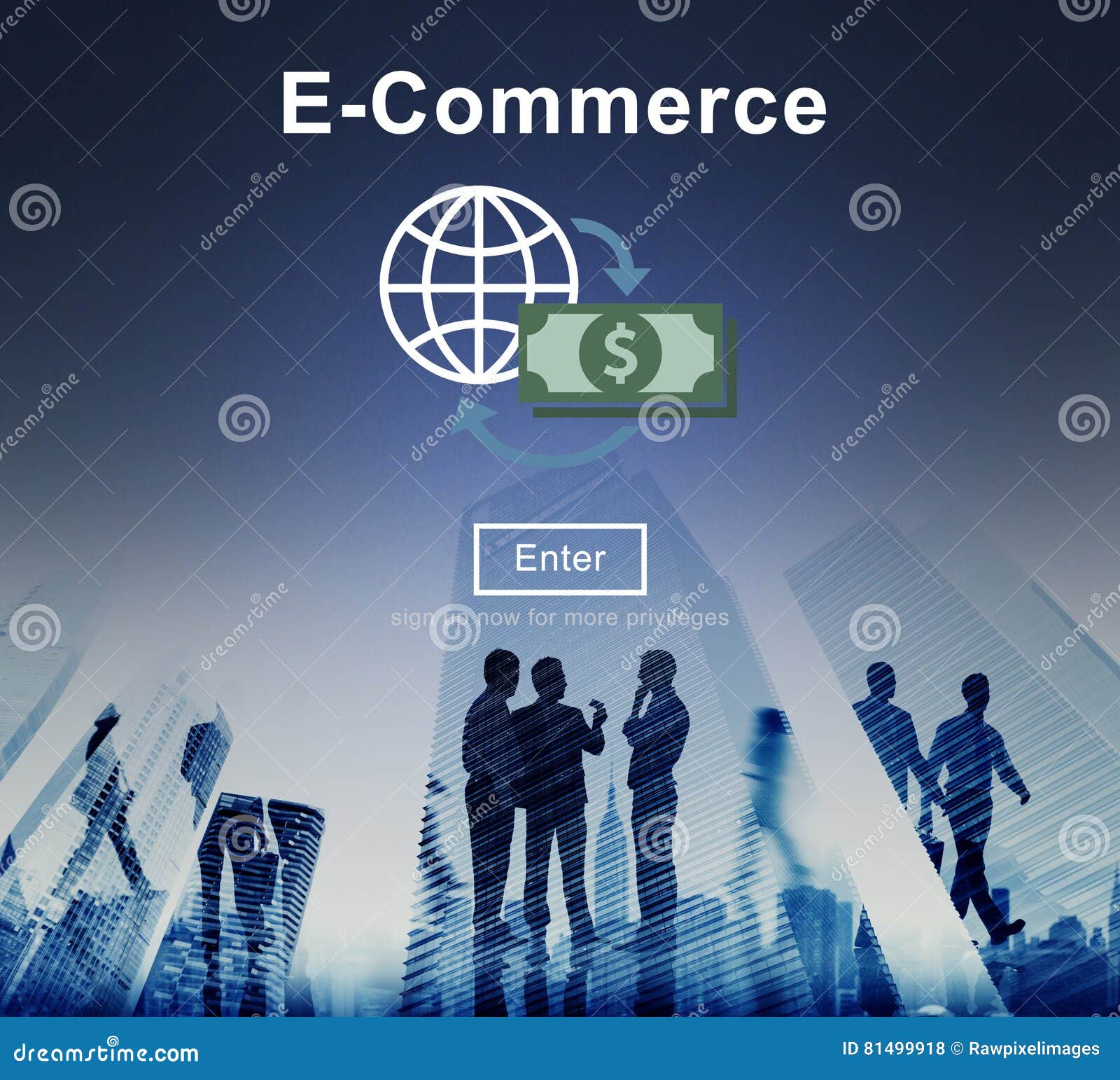 Ecommerce Market Transaction Online Concept Stock Illustration ...