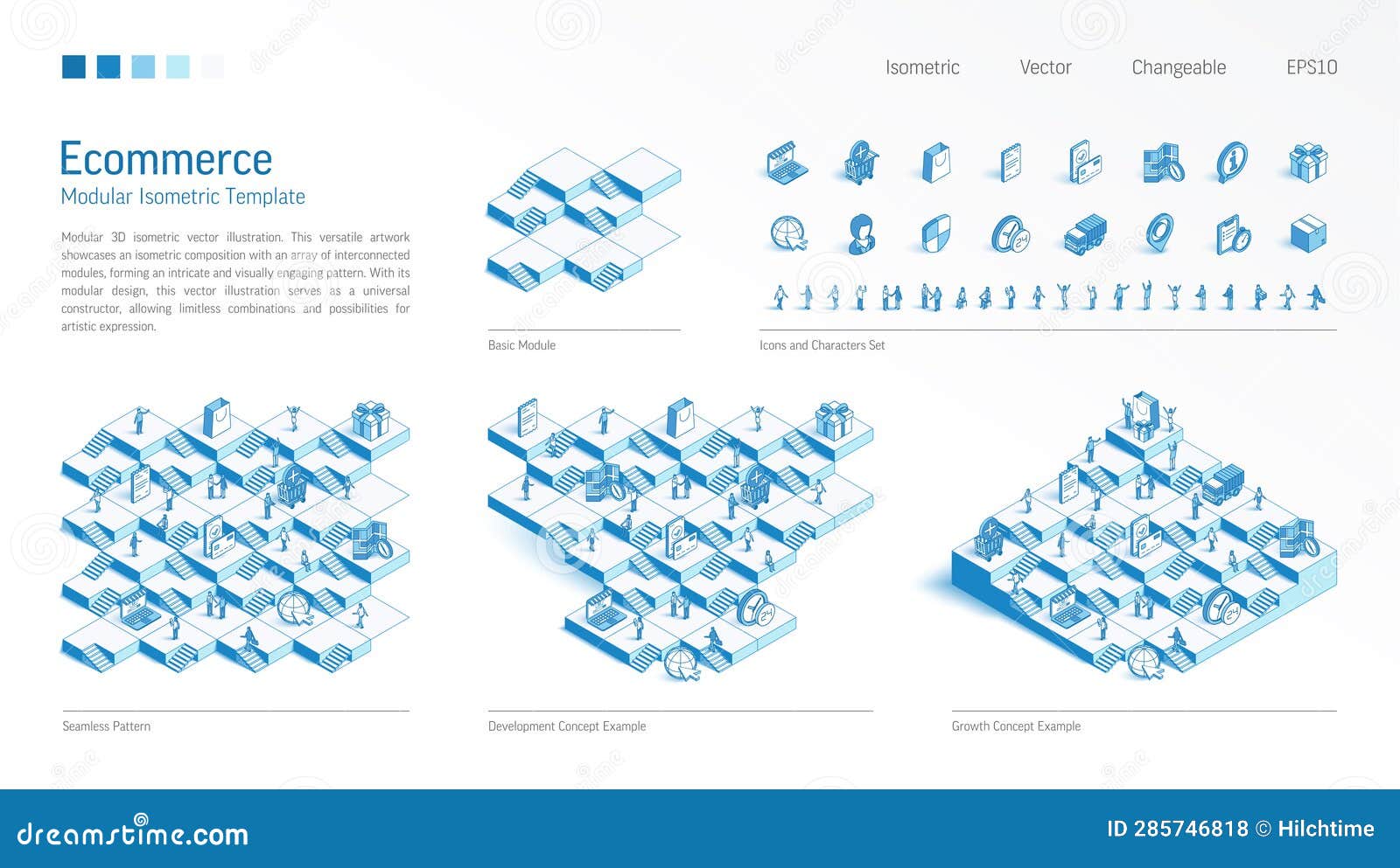Isometric Constructor Blocks 3d Preschool Build Cubic Vector ...