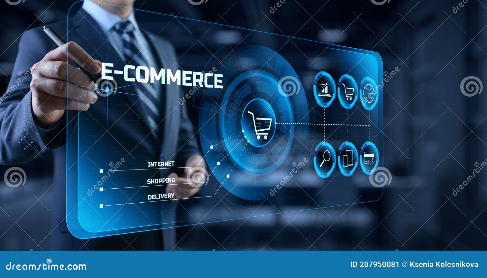 Ecommerce Online Shopping Business Technology Concept on Screen. Imagen ...