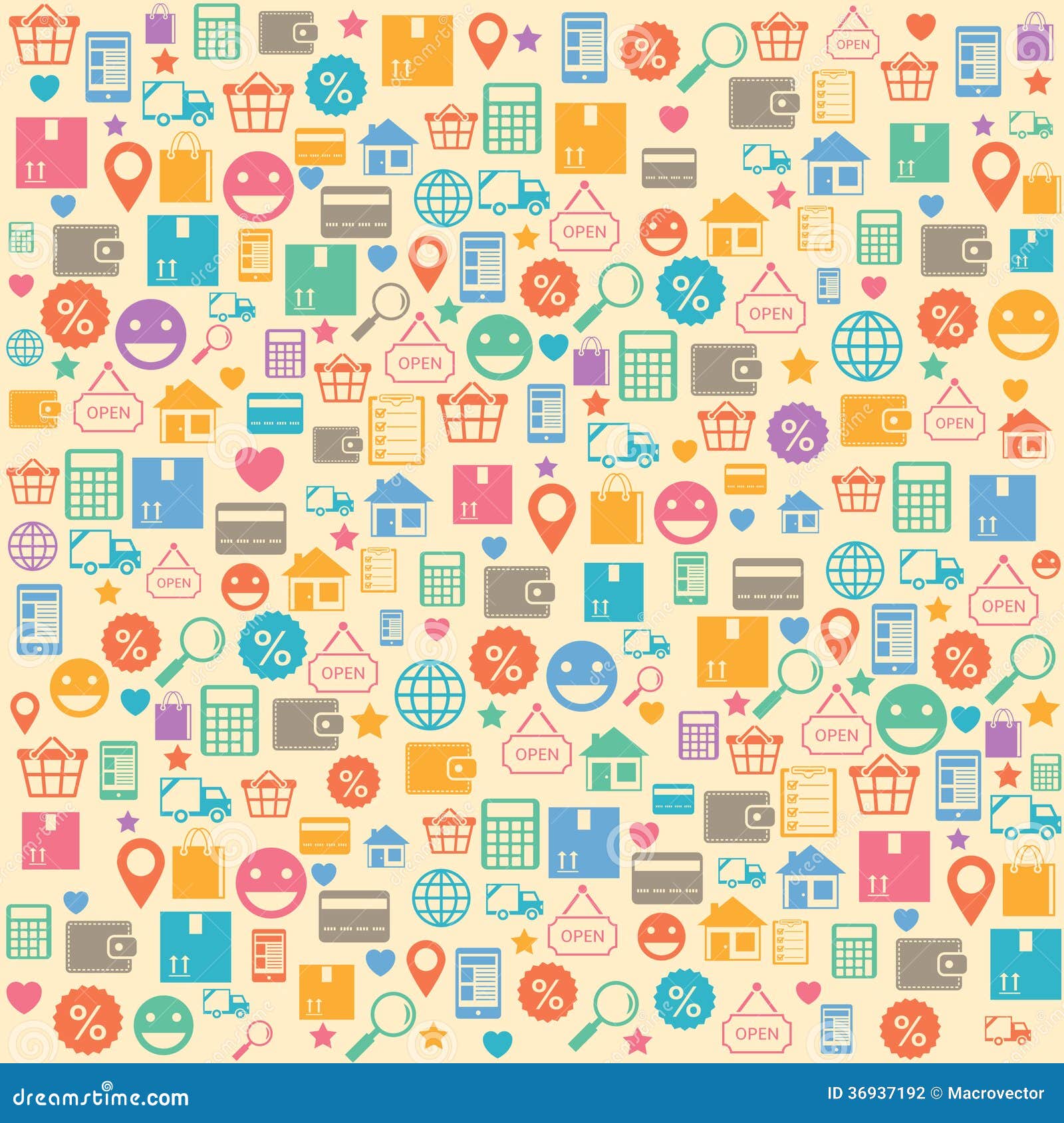 Ecommerce Online Shopping Seamless Background Stock Vector ... Ecommerce Online Shopping Seamless Background Stock Vector ...