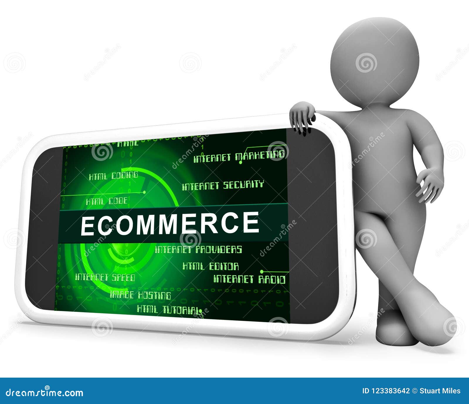 Ecommerce Platform Virtual Marketplace Portal 3d Rendering Stock ...
