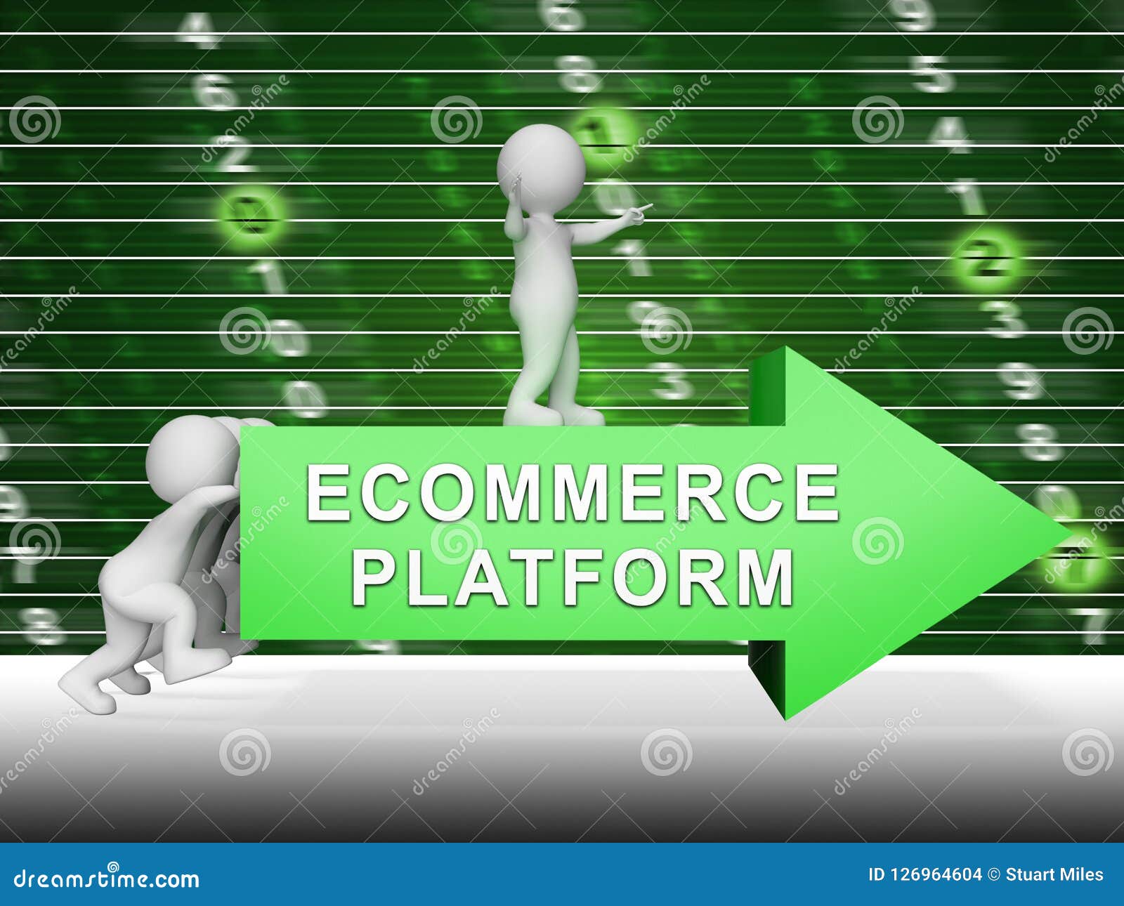 Ecommerce Platform Virtual Marketplace Portal 3d Rendering Stock ...