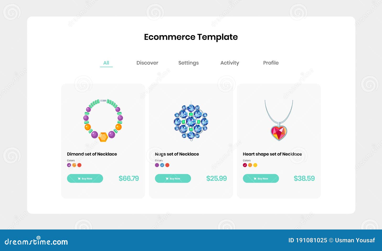 Ecommerce Product Store Web Template - UI Web Design Stock Vector ...