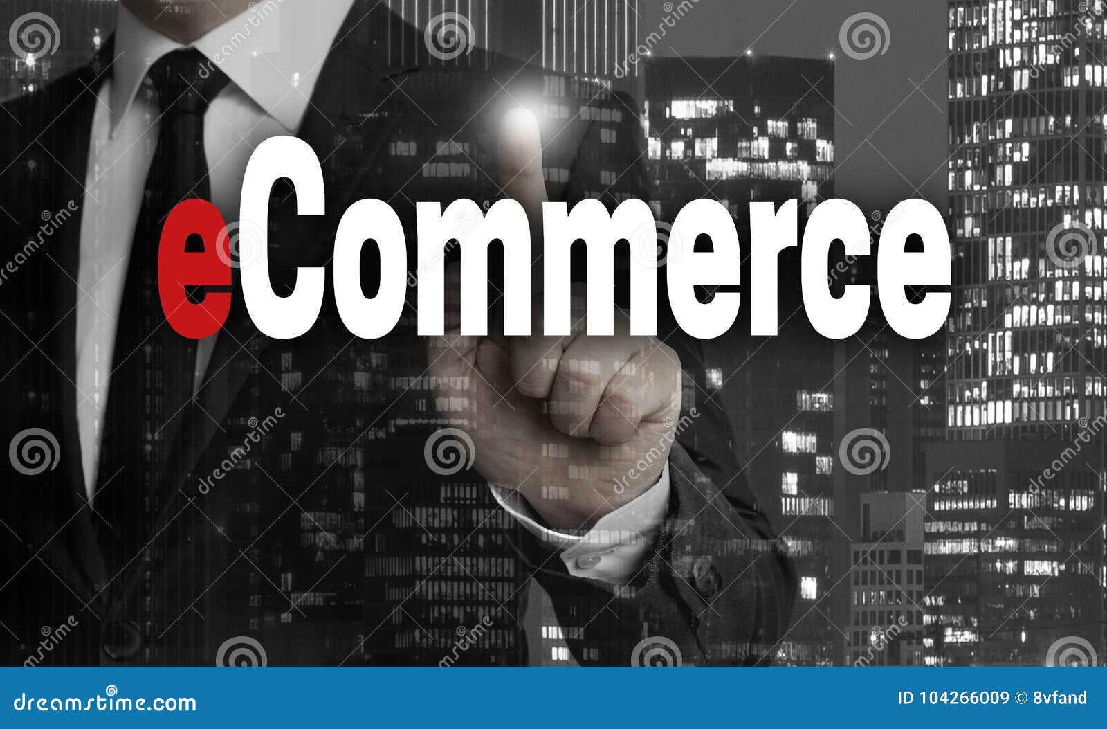 Ecommerce is Shown by Businessman Concept Stock Image - Image of ...