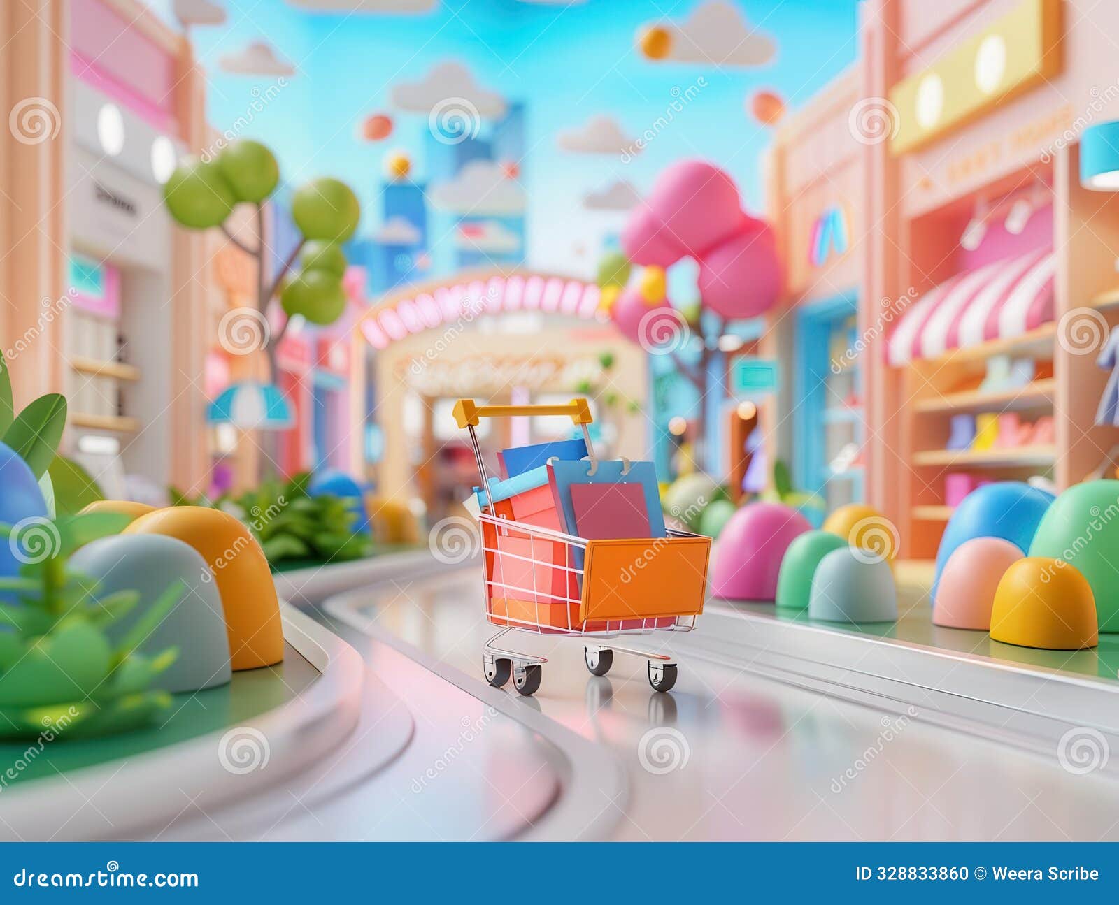 Ecommerce Solutions, Digital Shopping Platforms, 3D Illustration ...