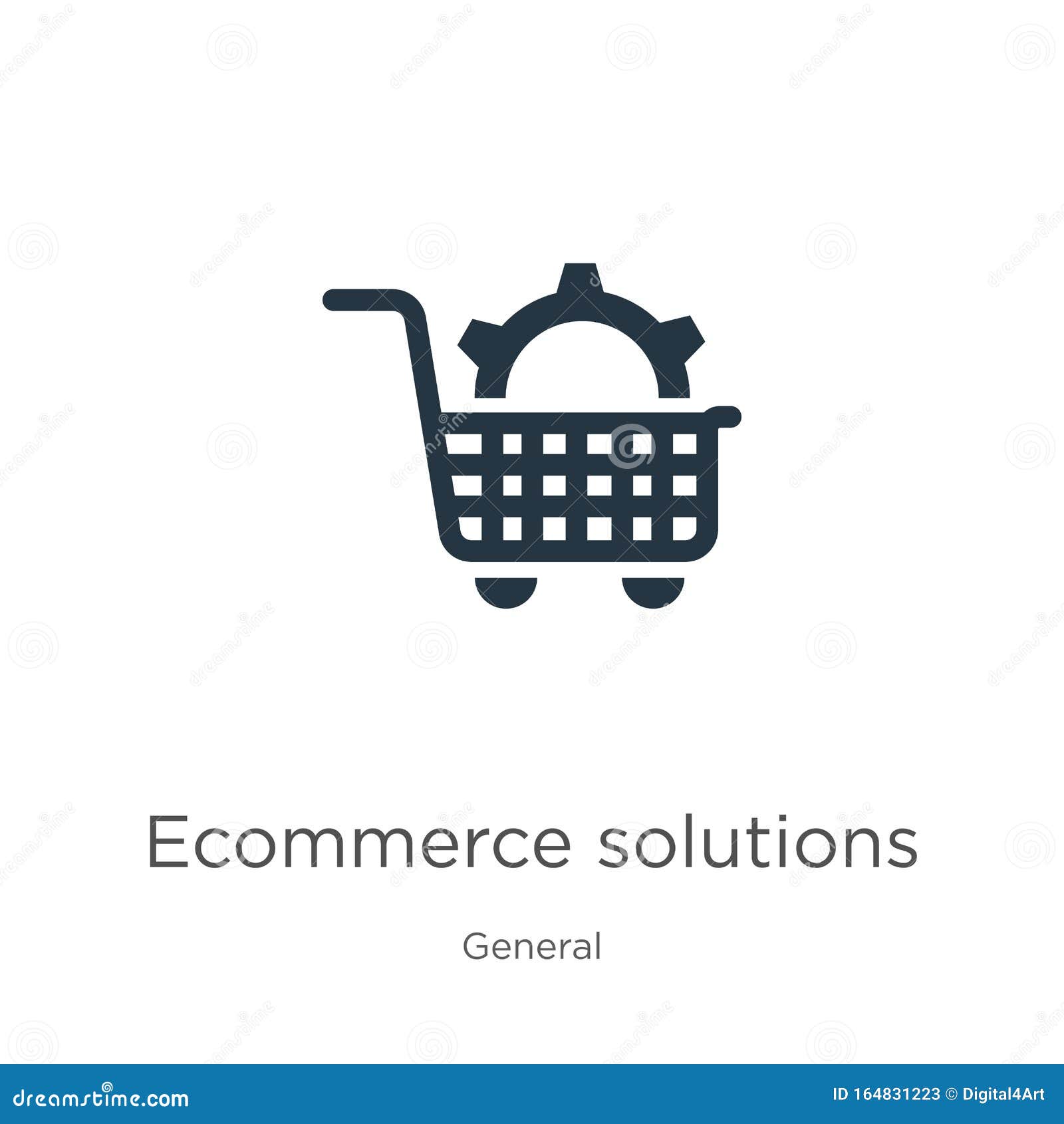 Ecommerce Solutions Icon Vector. Trendy Flat Ecommerce Solutions Icon ...