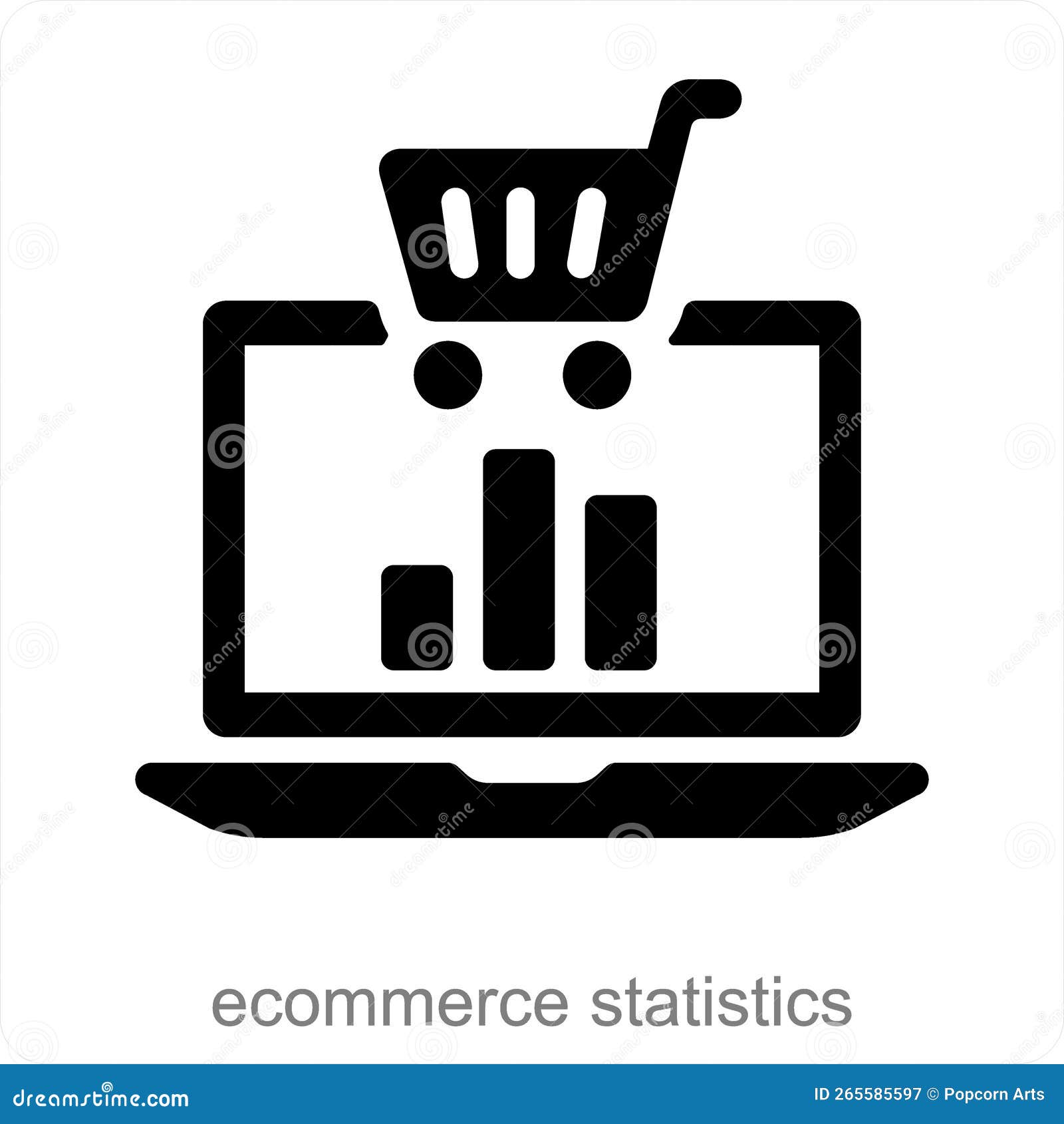 Ecommerce Statistics stock vector. Illustration of design - 265585597
