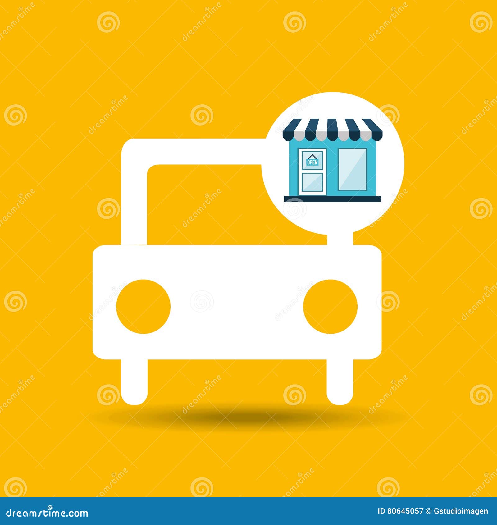 Ecommerce Store Car Vehicle Icon Stock Vector - Illustration of ...