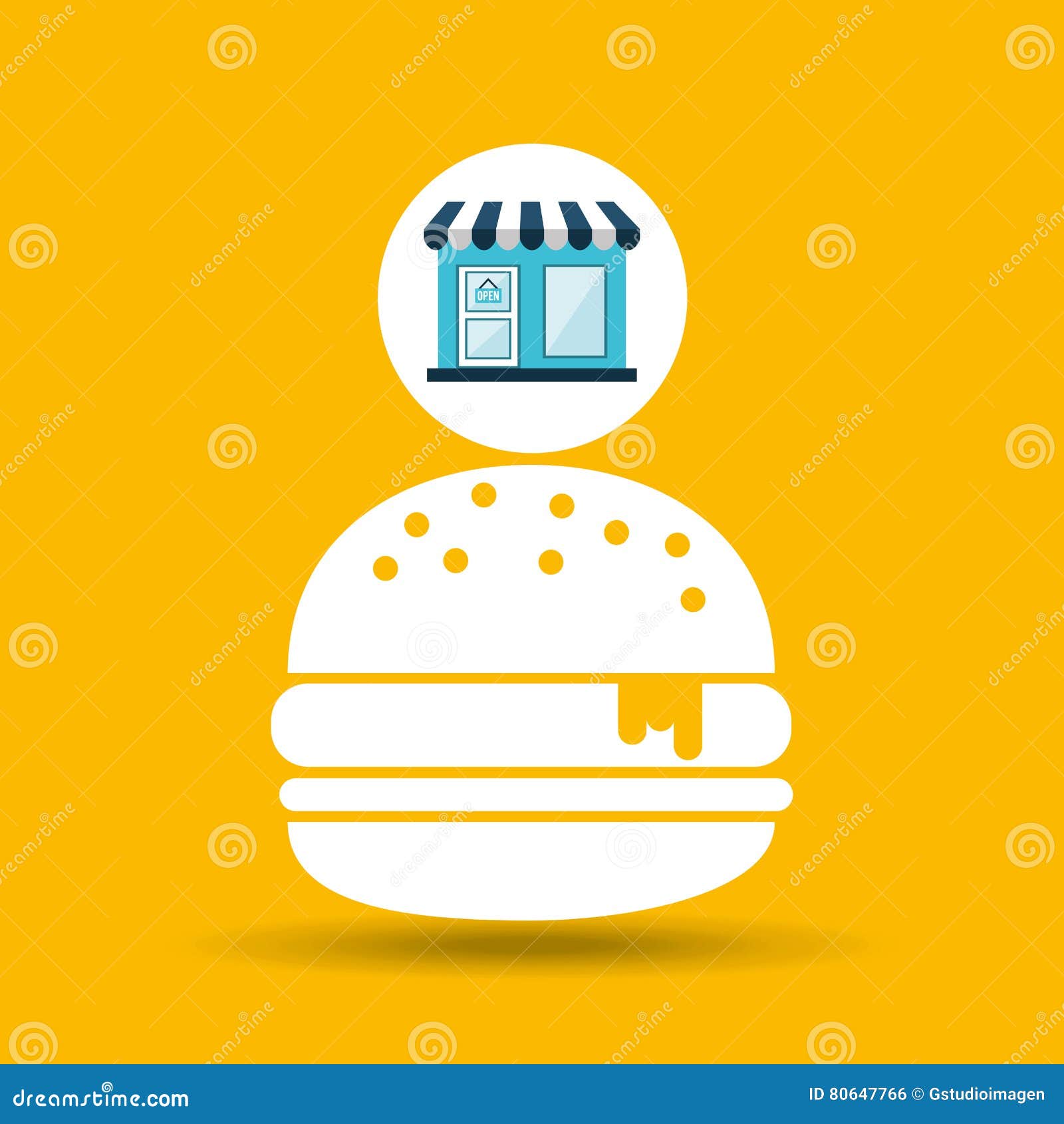 Ecommerce Store Fast Food Burger Icon Stock Vector - Illustration of ...