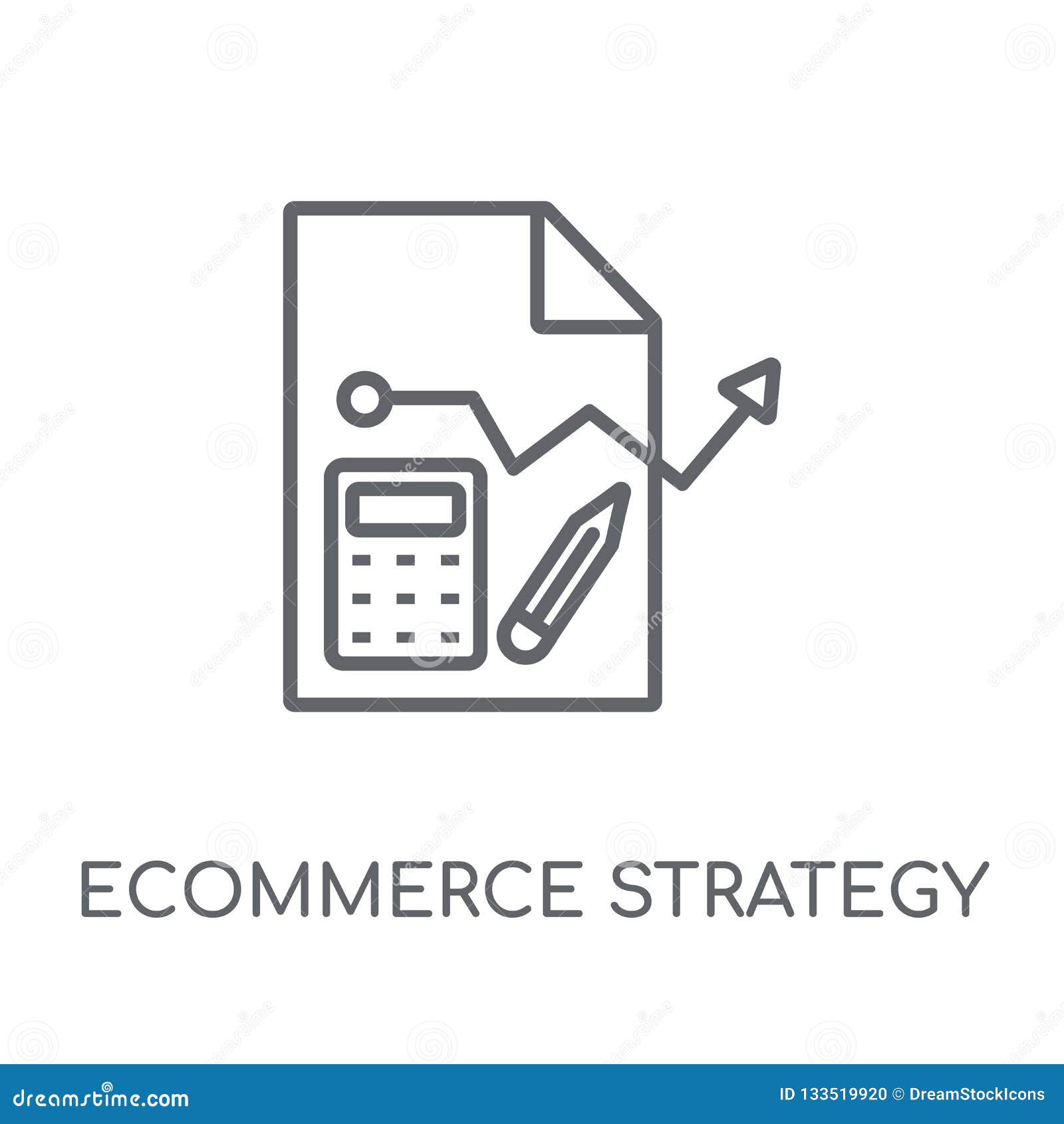 Ecommerce Strategy Linear Icon. Modern Outline Ecommerce Strateg Stock ...