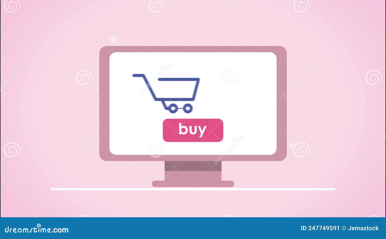 Ecommerce Technology in Desktop Animation Stock Video - Video of ...