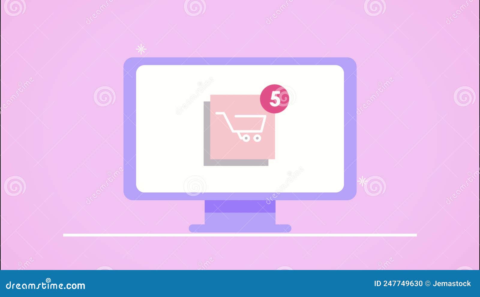 Ecommerce Technology in Desktop Animation Stock Footage - Video of ...