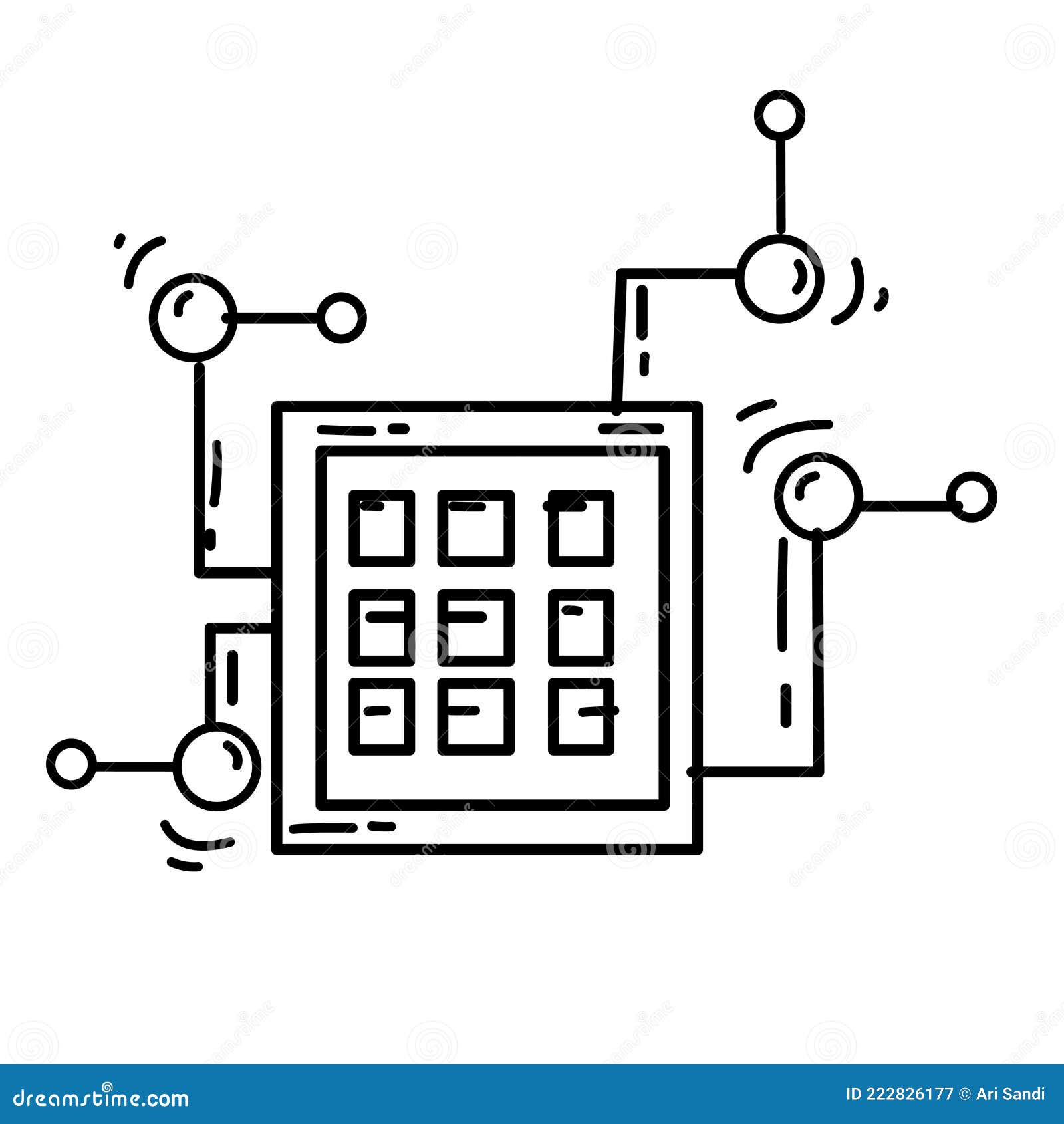 Ecommerce Technology. Hand Drawn Icon Set, Outline Black, Doodle Icon ...