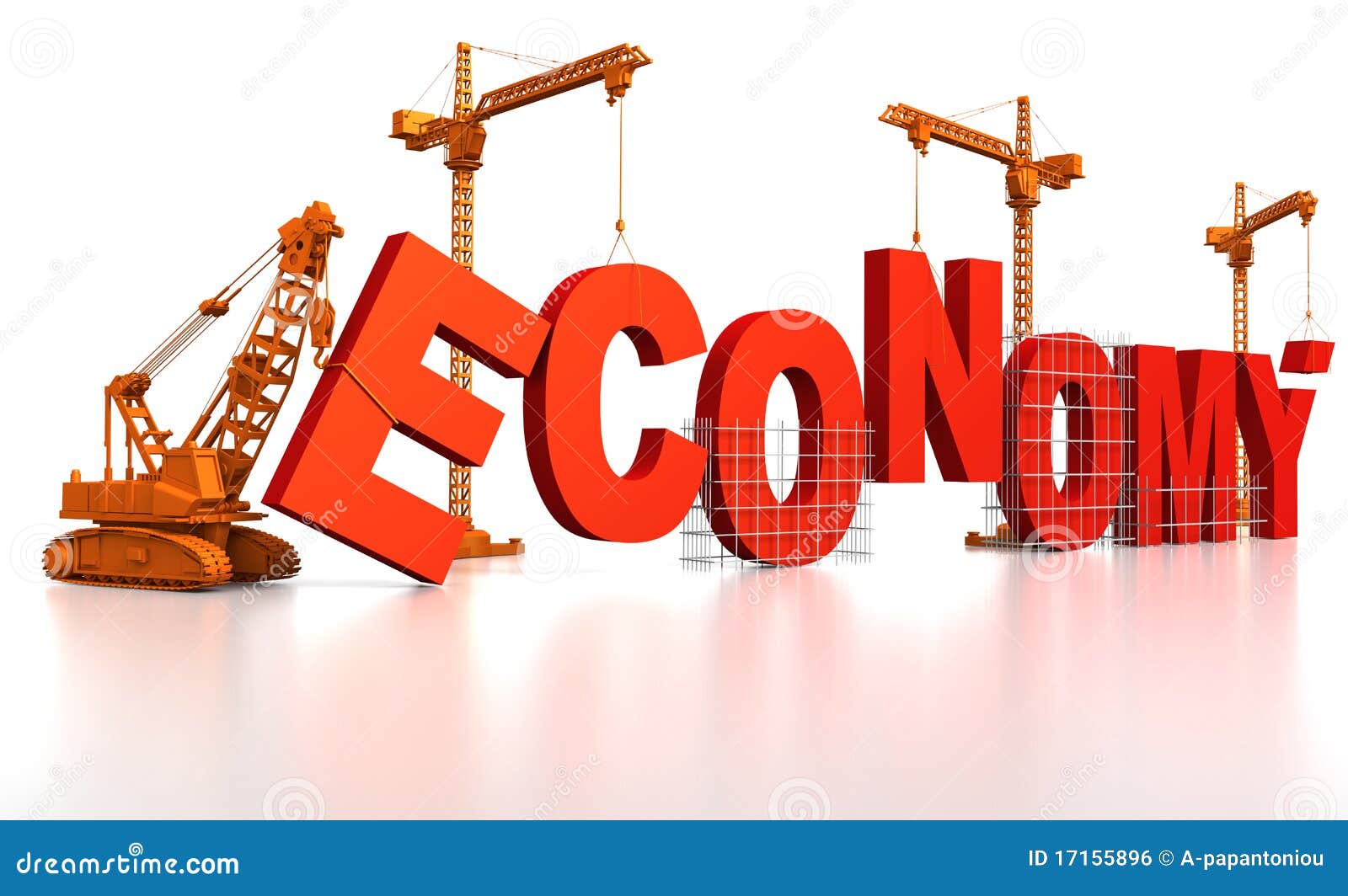 Economía del edificio stock de ilustración. Ilustración de pesado ...