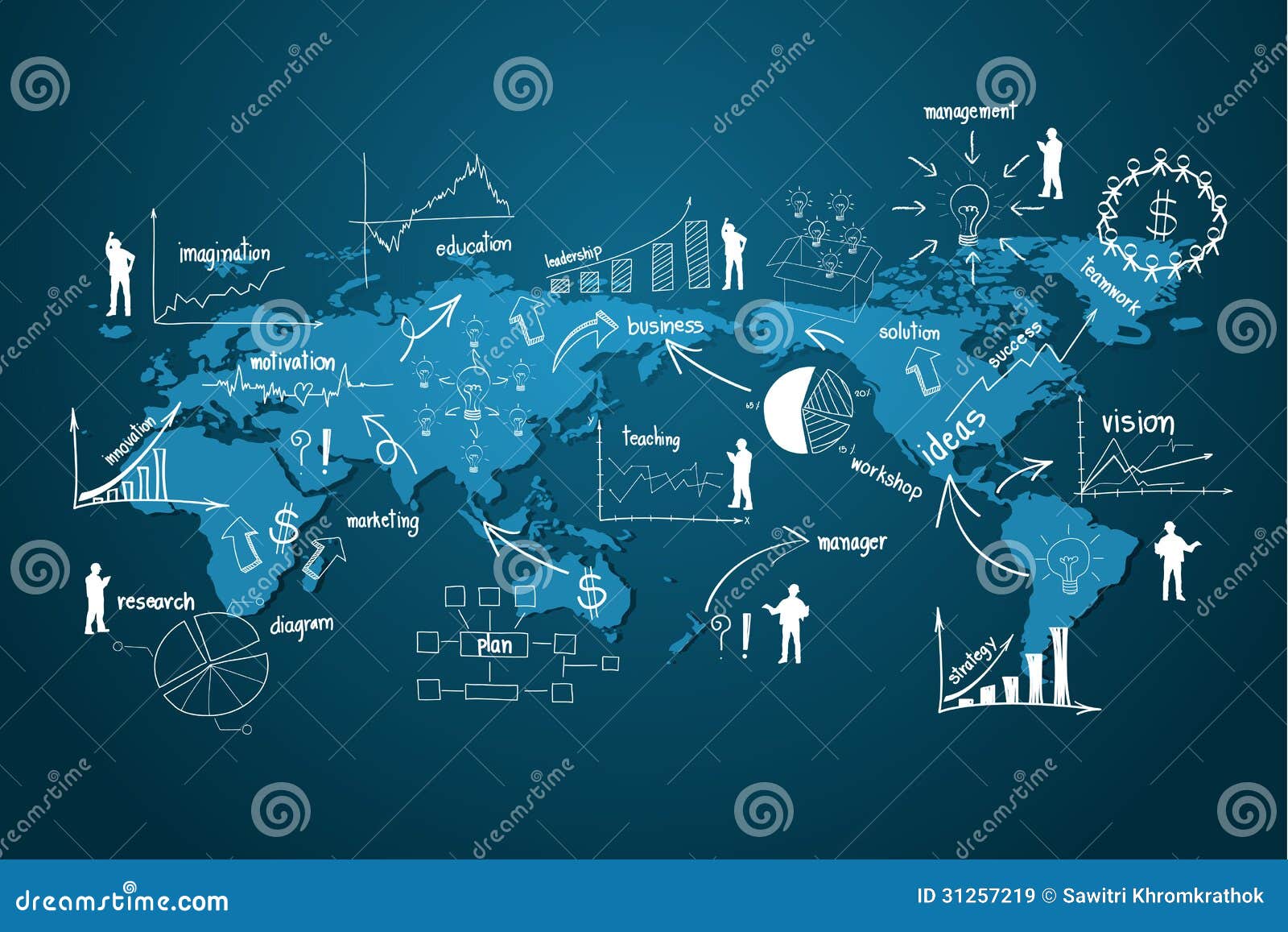 Economía Moderna Del Negocio Global Del Vector Ilustración del Vector ...