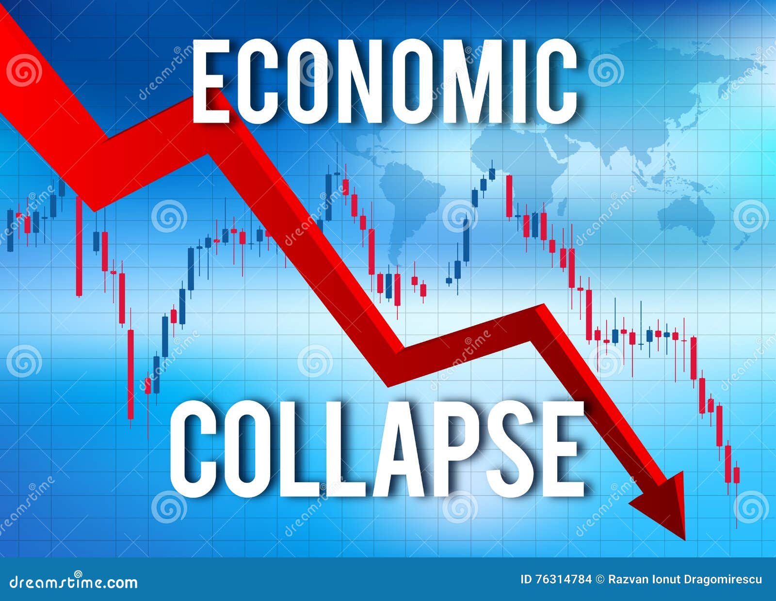 Economic Collapse Financial Crisis Stock Illustration - Illustration of ...