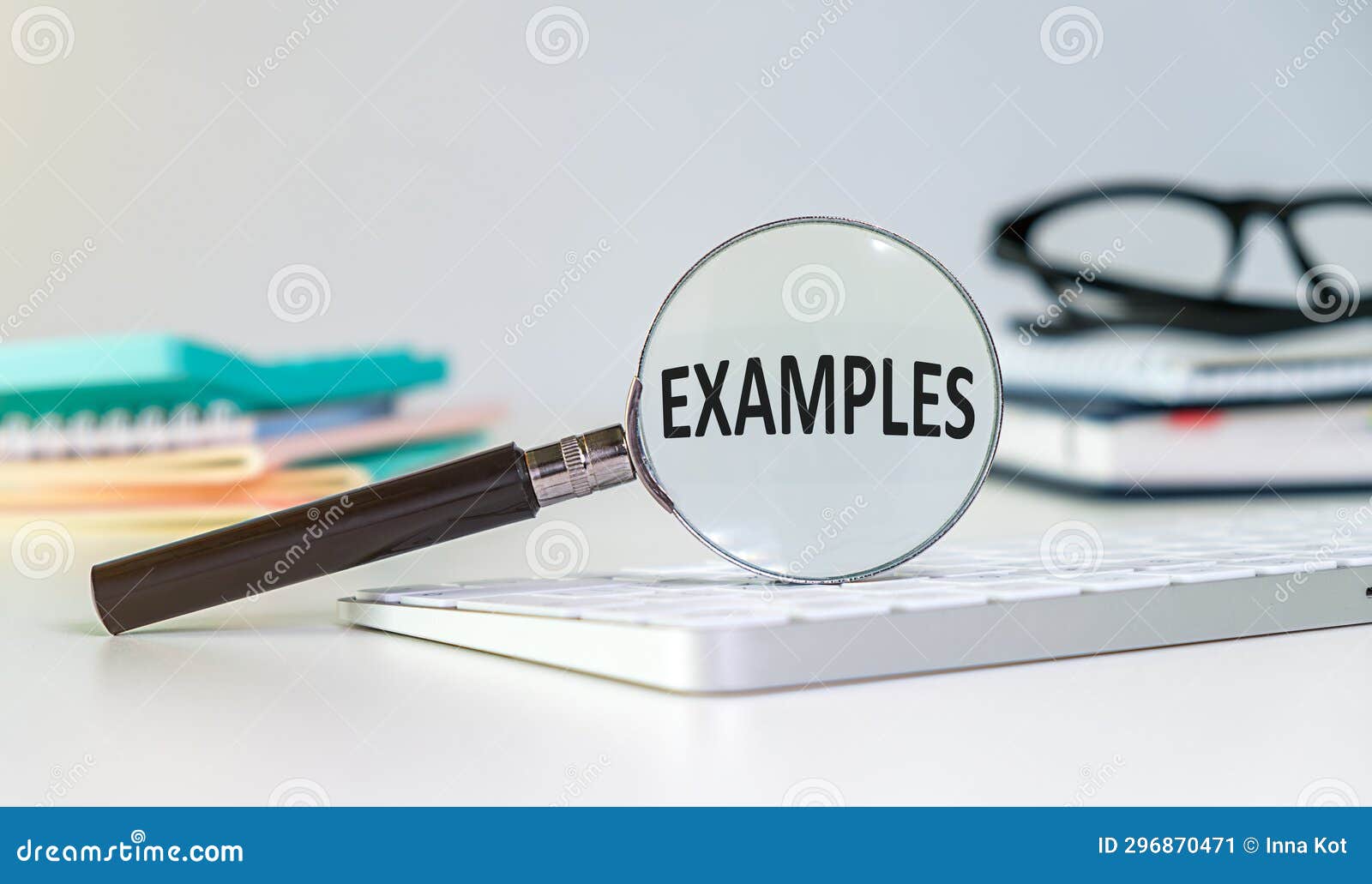 Economic Concept. on a White Surface and a Magnifying Glass Inside ...