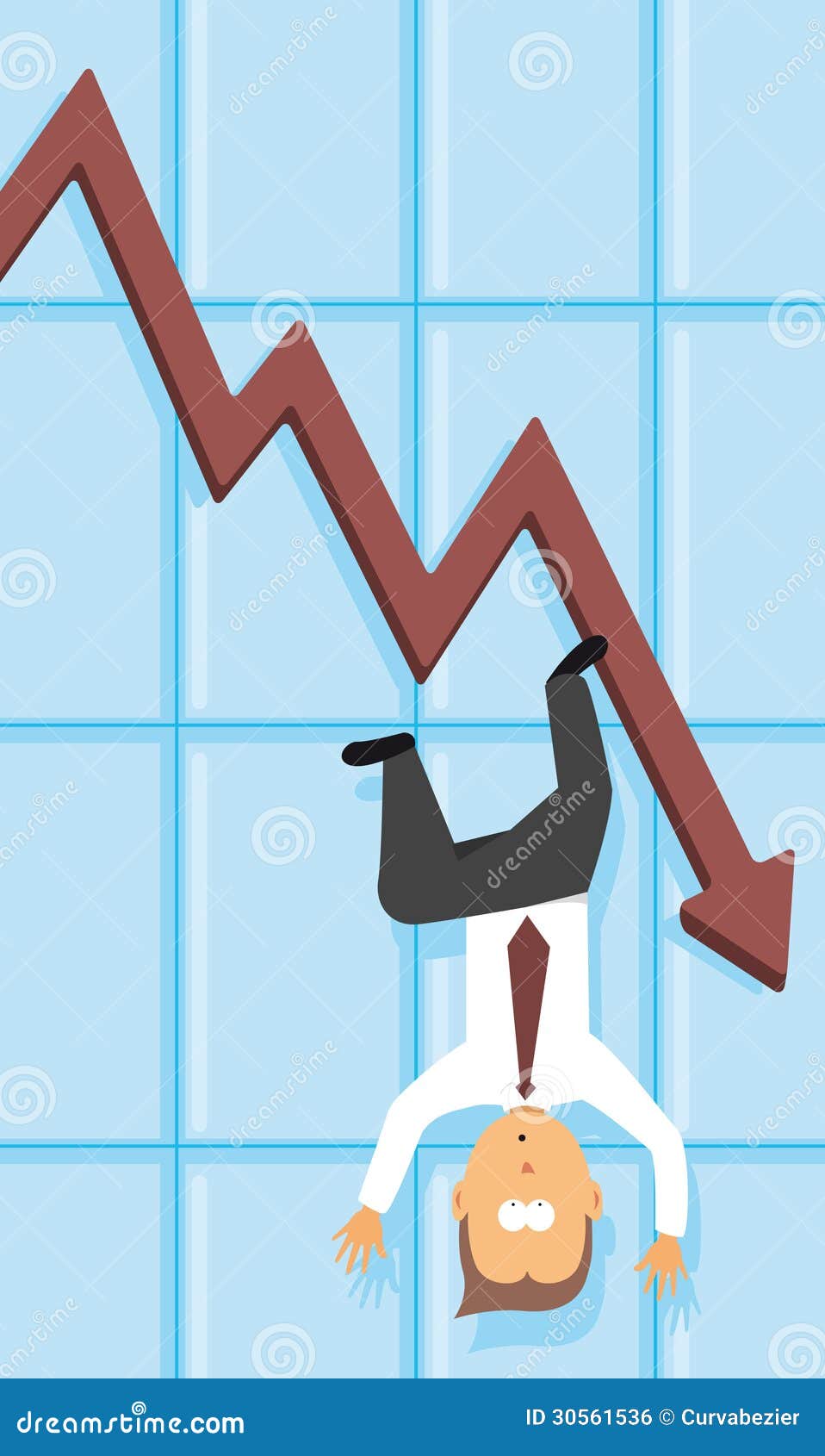 Economic Depression / Falling Business Stock Illustration ...