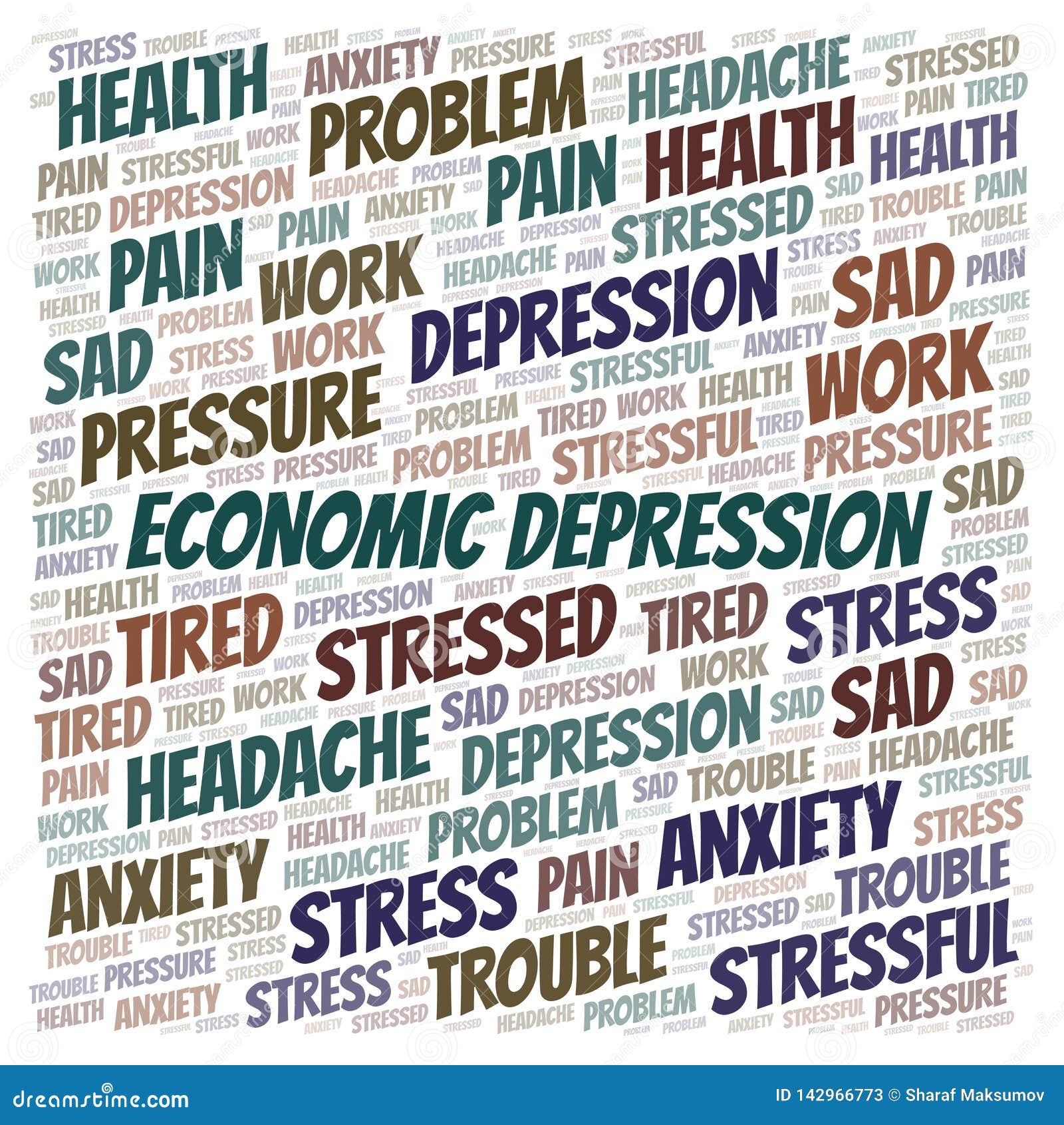 Depression Word Concepts Banner Vector Illustration | CartoonDealer.com ...