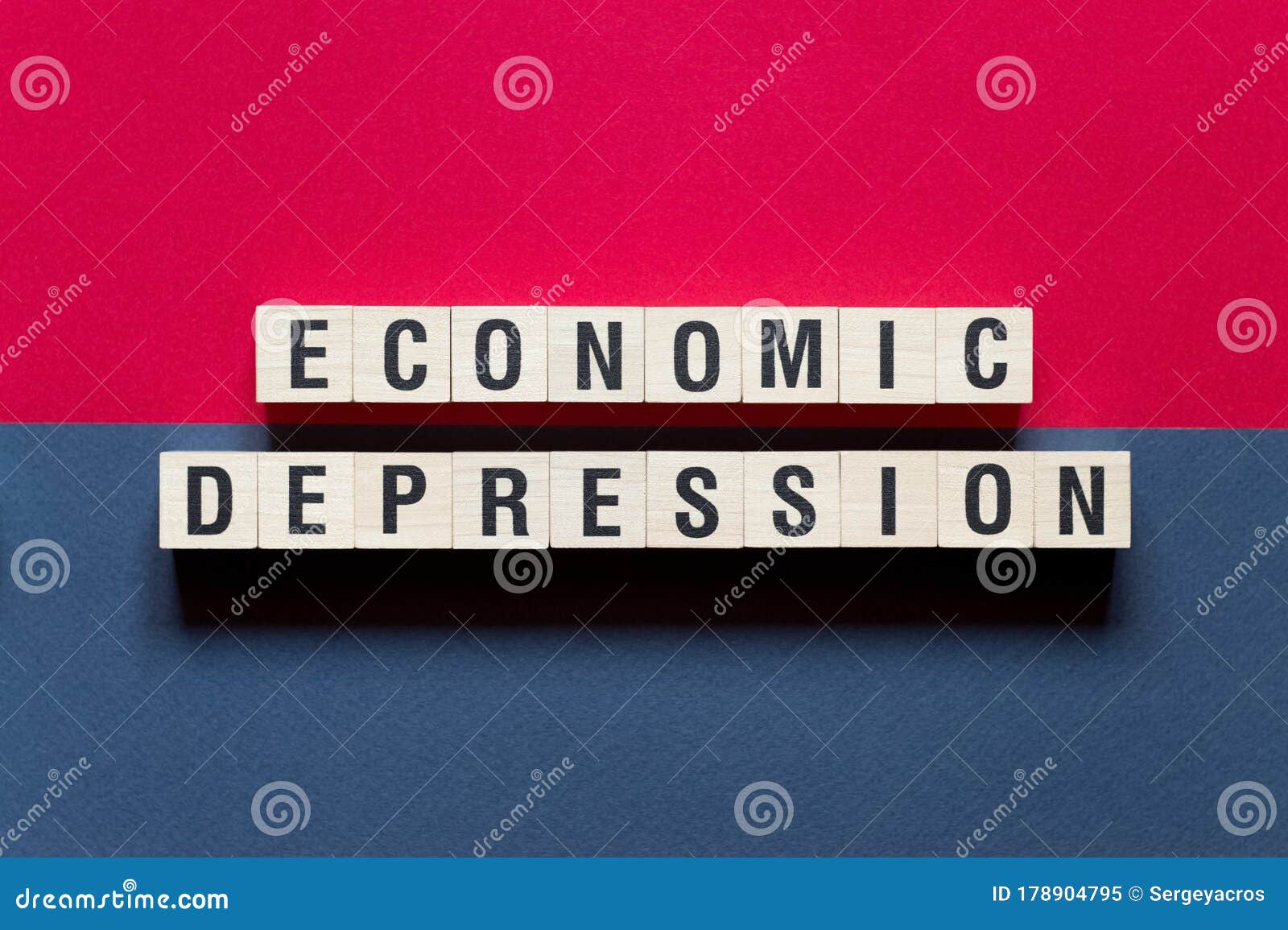 Economic Depression Word Concept on Cubes Stock Image - Image of ...