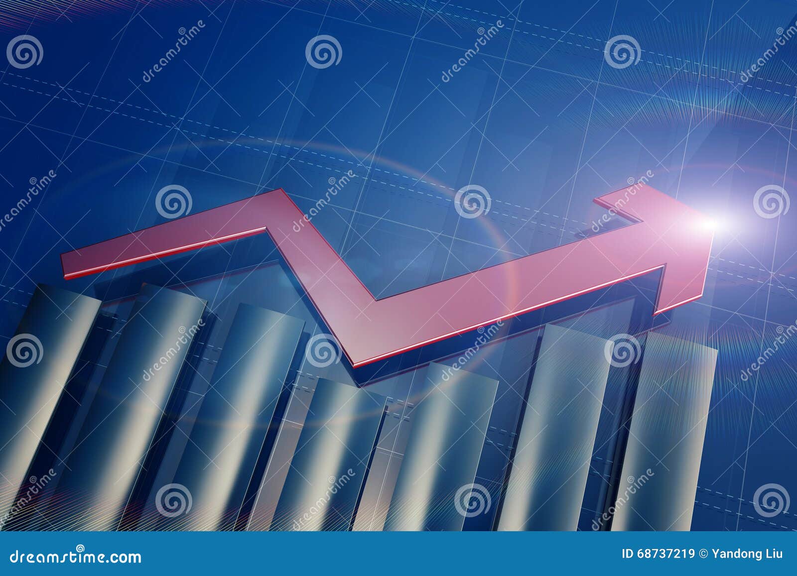 Economic Development and Arrow Stock Illustration - Illustration of ...
