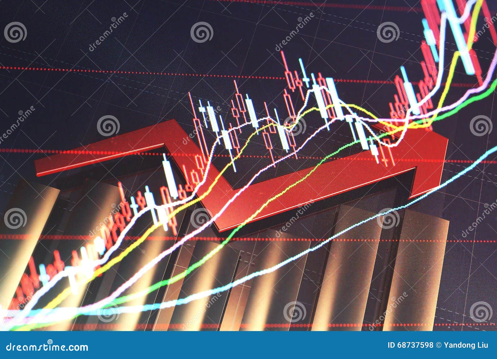 Economic Development and Arrow Stock Illustration - Illustration of ...