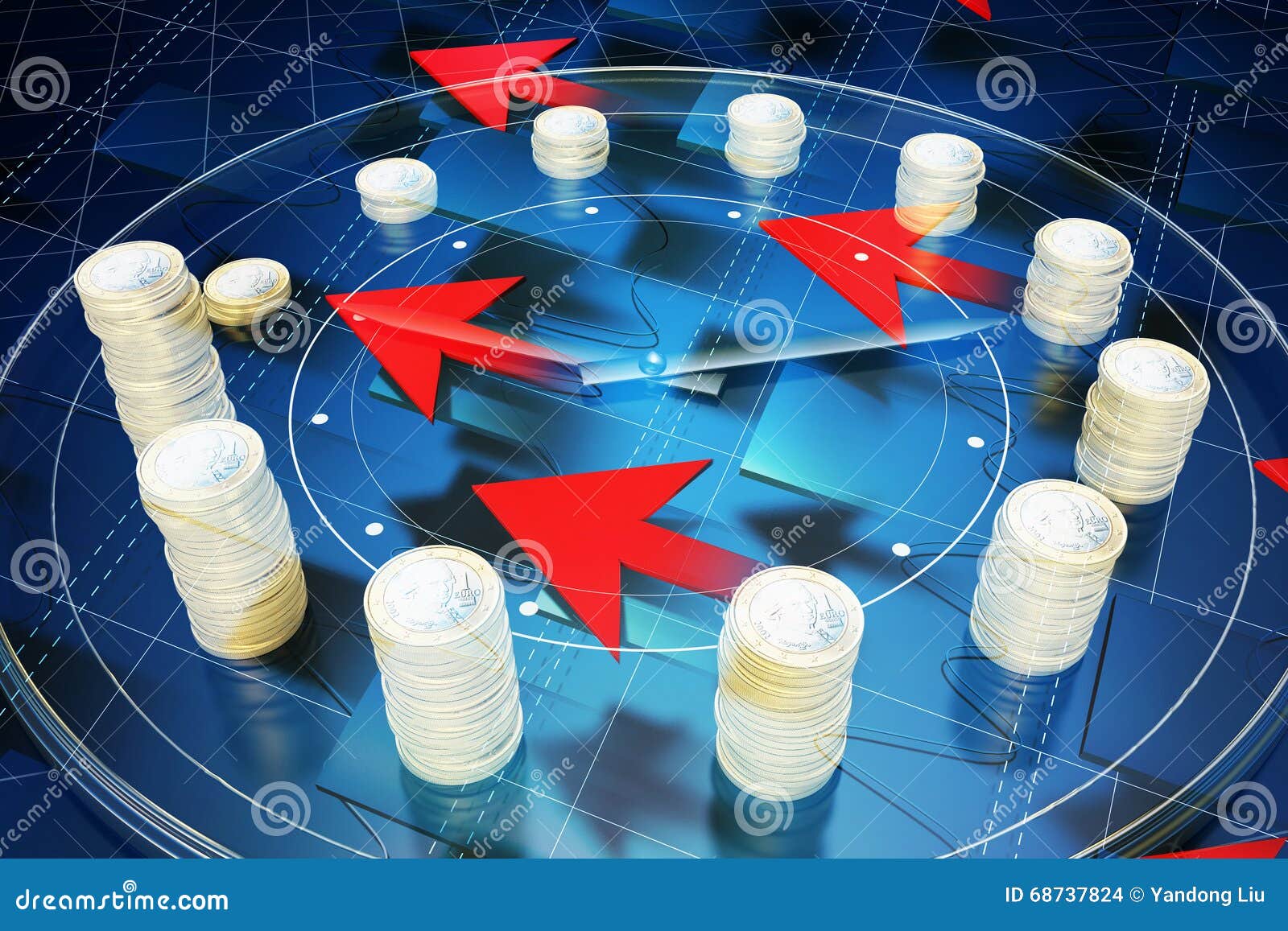 Economic Development and Arrow Stock Illustration - Illustration of ...