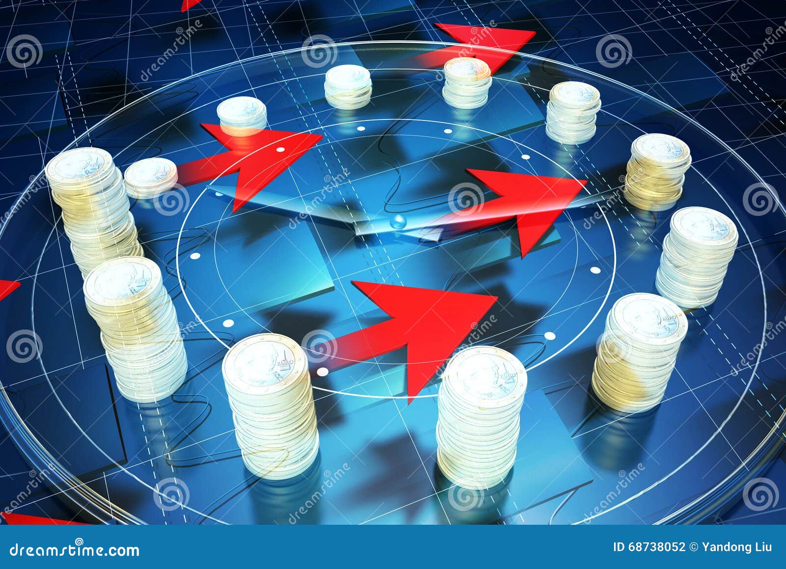 Economic Development and Arrow Stock Illustration - Illustration of ...
