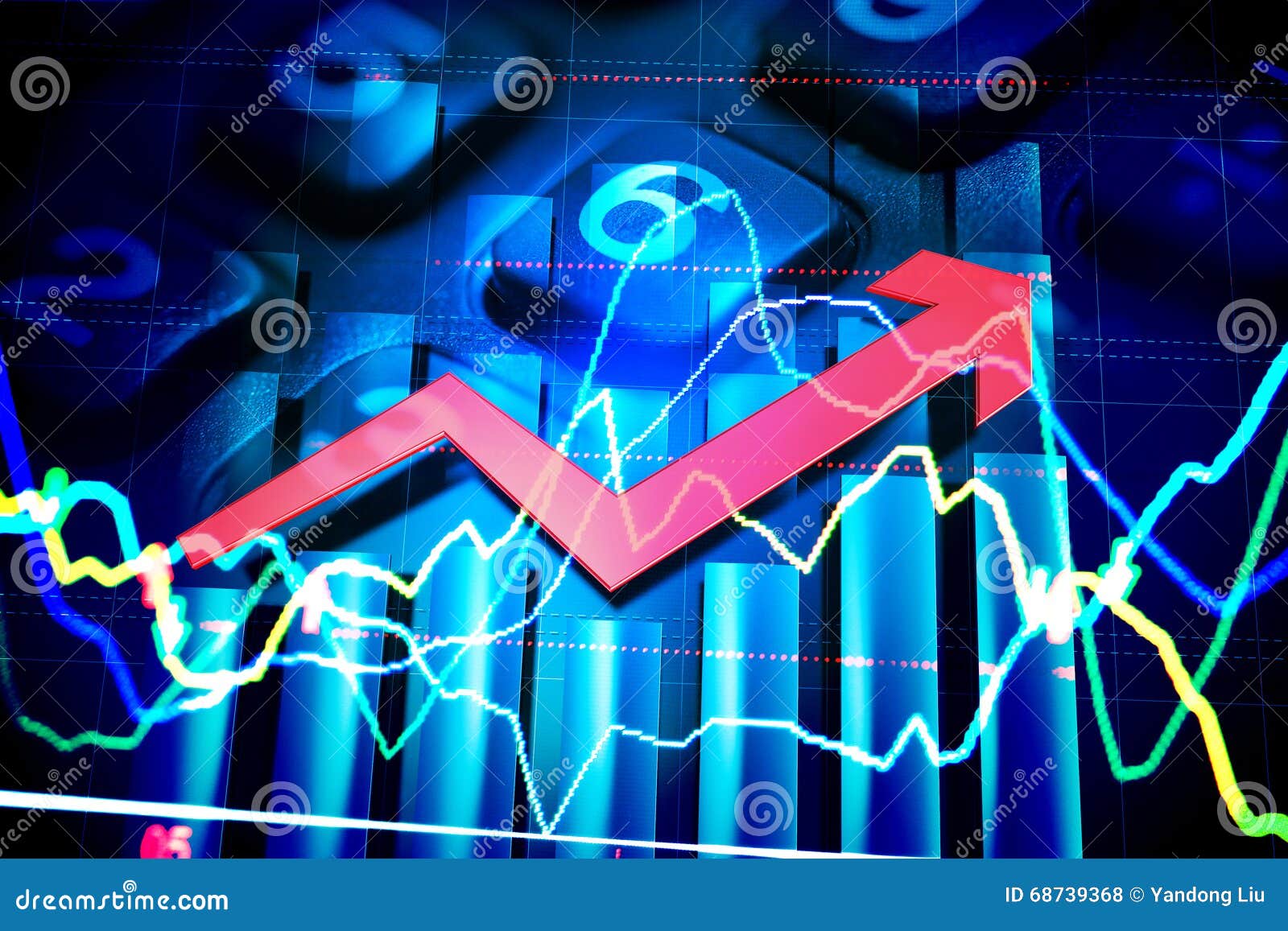 Economic Development and Arrow Stock Illustration - Illustration of ...