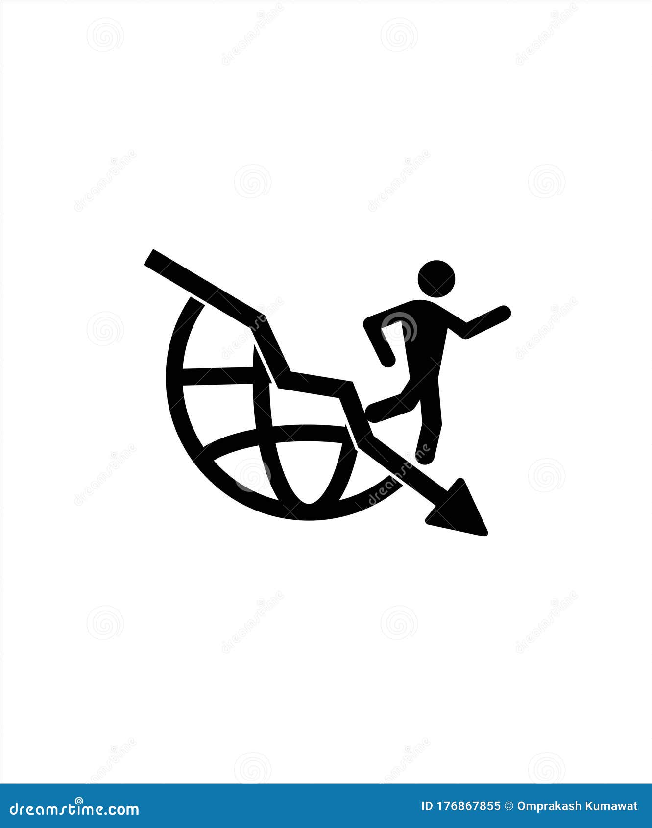 Economic Downfall Flat Icon,vector Best Flat Economic Downfall Icon ...