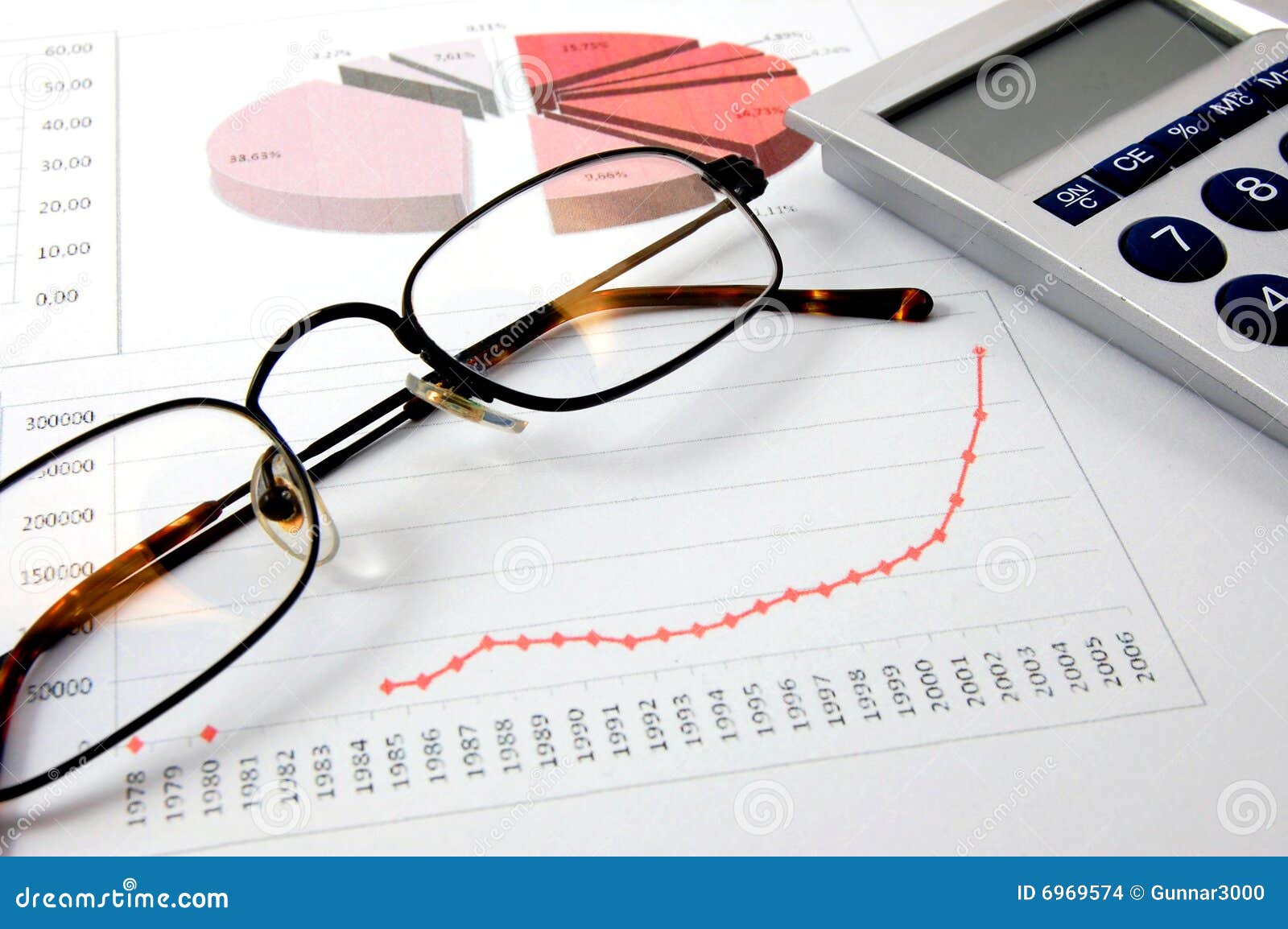 Economic graph stock photo. Image of calculator, office - 6969574