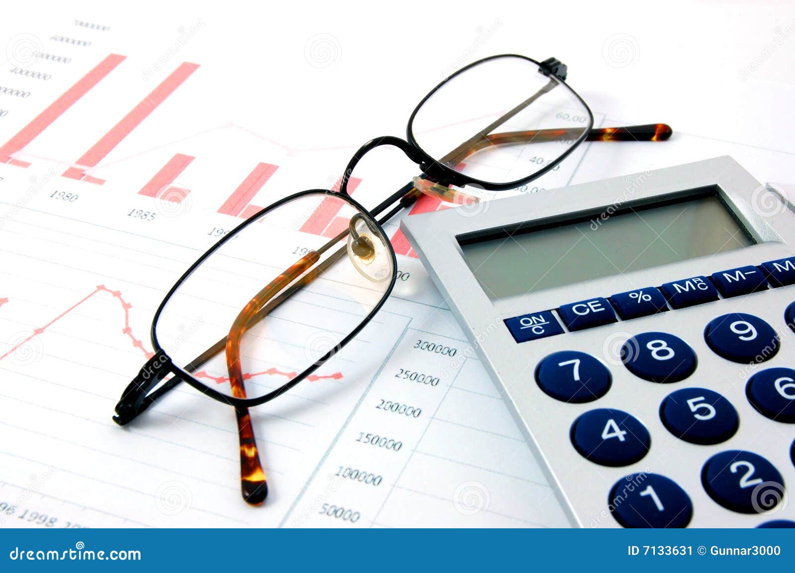 Economic graph stock image. Image of finance, eyeglasses - 7133631