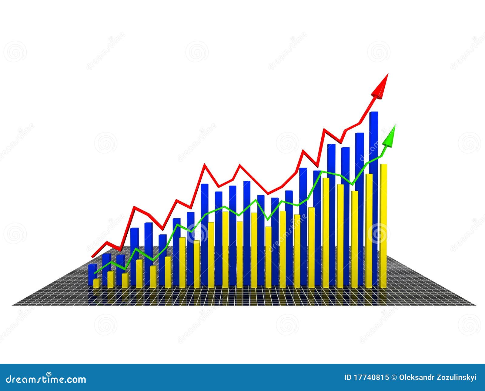 Economic Graph Came From The Yellow №1 Royalty Free Stock Photo - Image ...