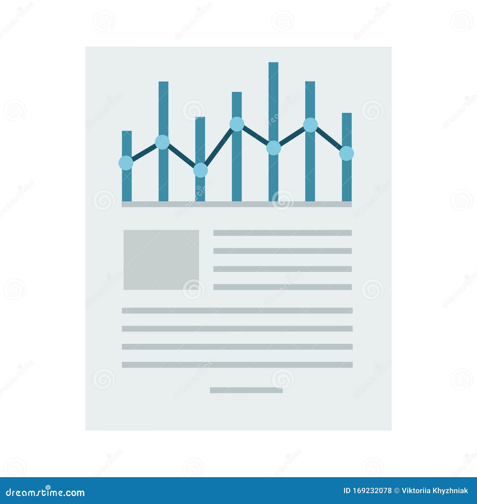 Economic Graph on Paper Vector Icon Flat Isolated Stock Vector ...