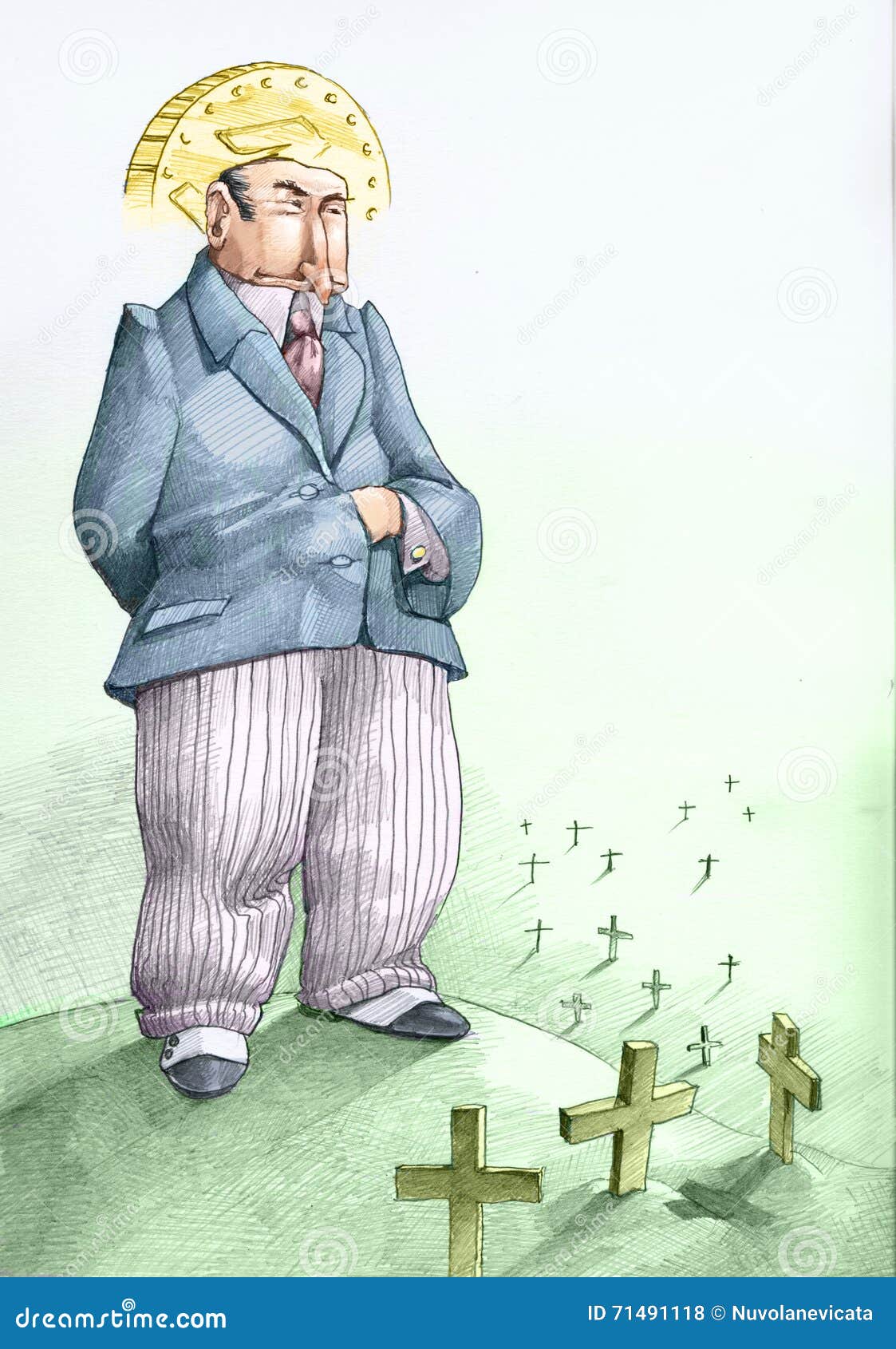 Economic greed stock illustration. Illustration of fantasy - 71491118