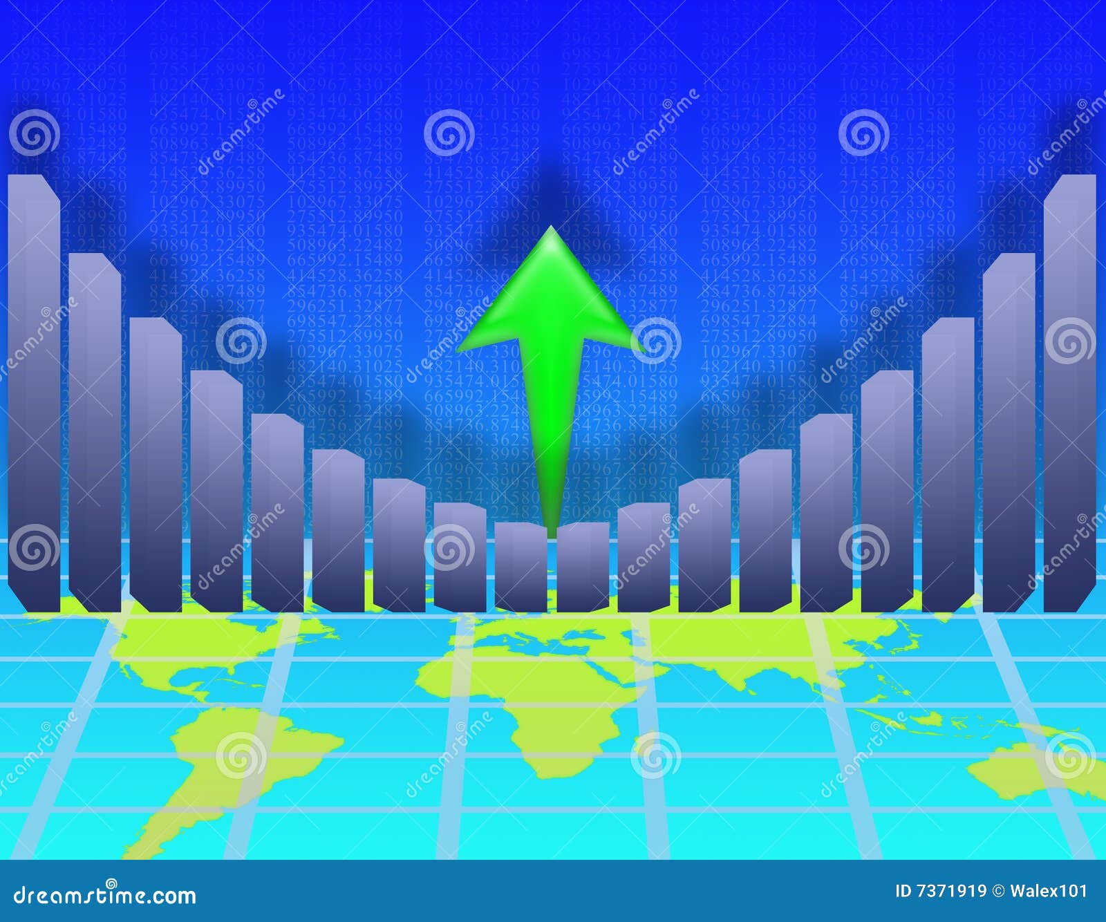 Economic Growth With Sudden Crash Bar Graph Stock Image | CartoonDealer ...