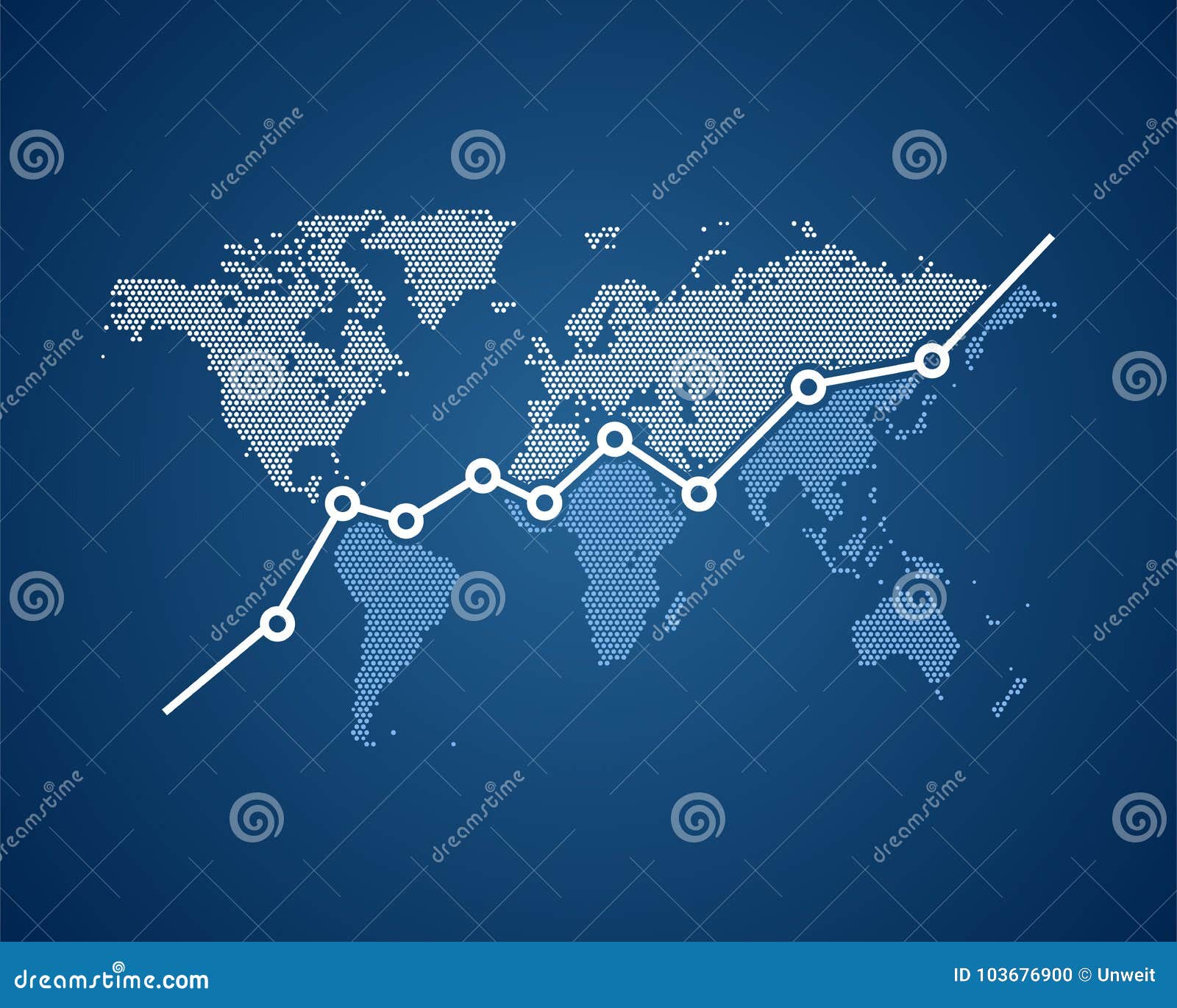 Economic Growth, Ascending Graph Stock Vector - Illustration of vector ...