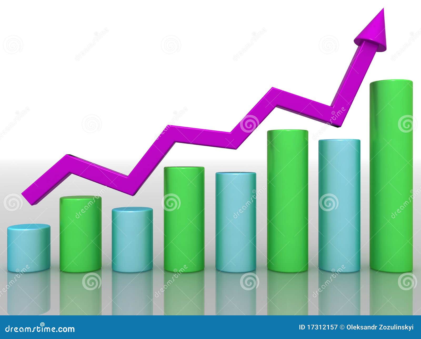 Economic Growth Charts â„–1 Stock Illustration - Illustration of ...