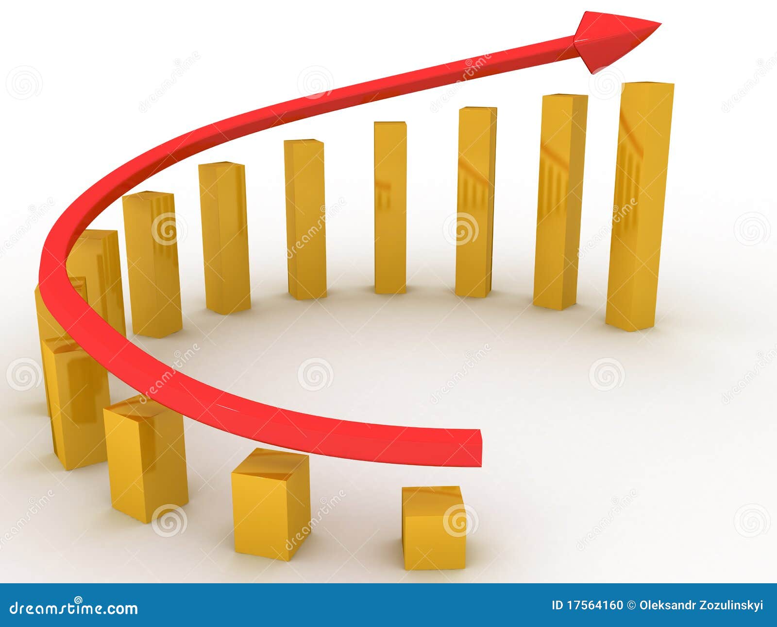 Economic growth charts stock illustration. Illustration of arrow - 17564160