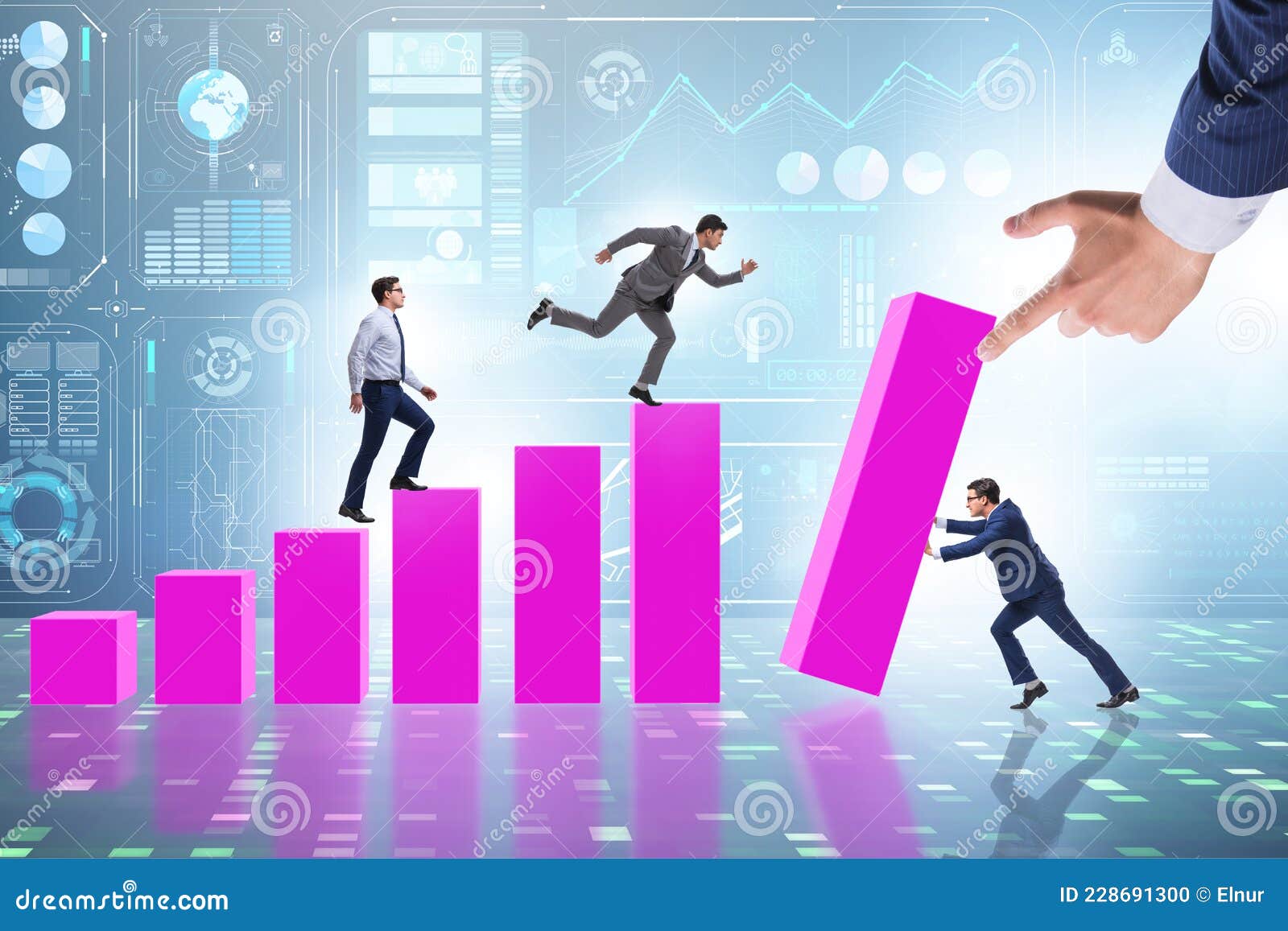 Economic Growth Concept with Business People Stock Photo - Image of ...