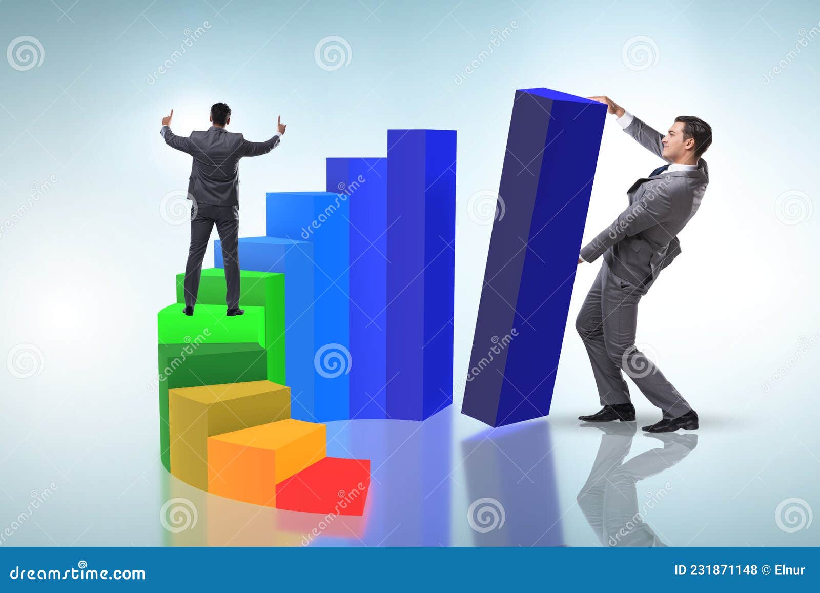 Economic Growth Concept with Business People Stock Photo - Image of ...